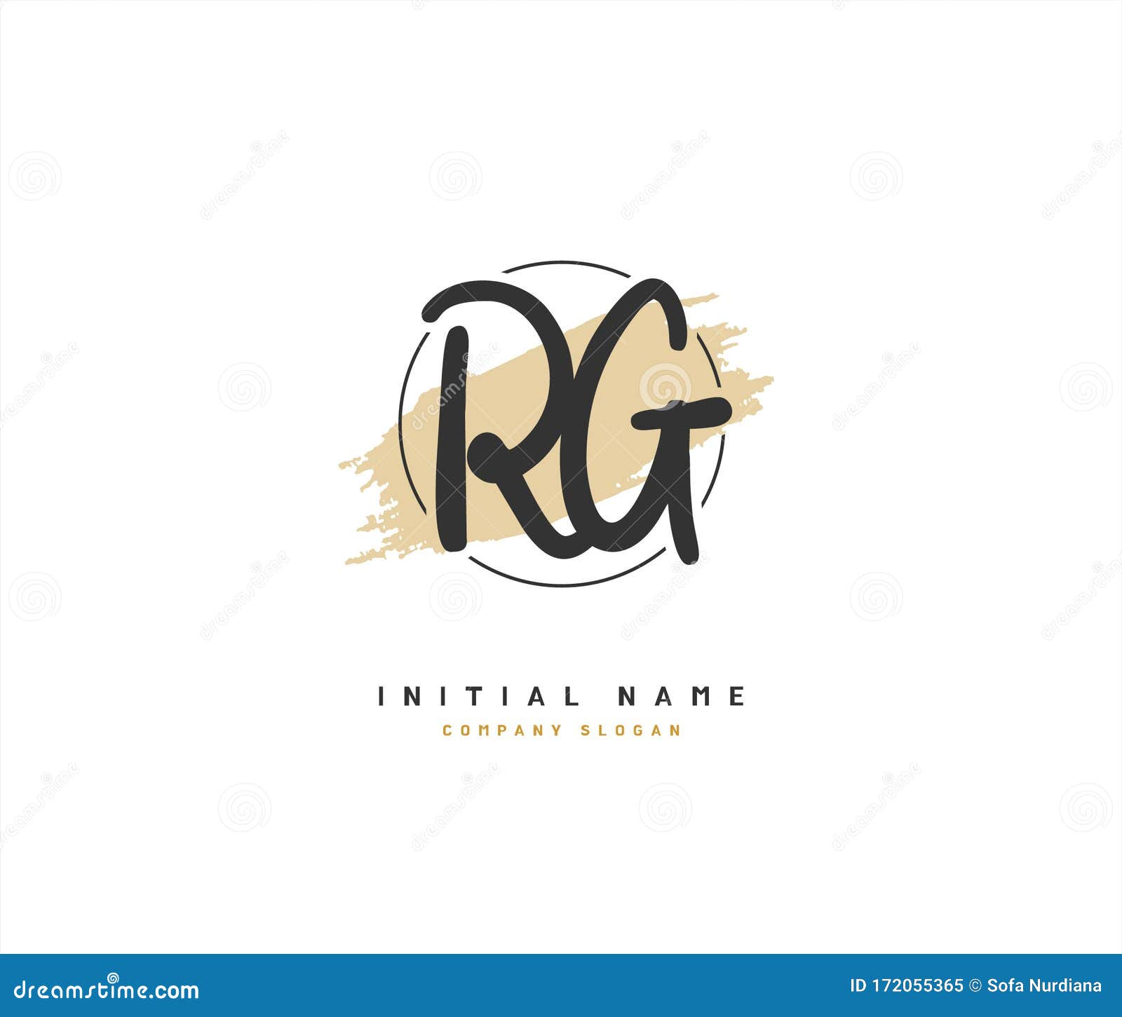RG Beauty Vector Initial Logo, Handwriting Logo of Initial Signature ...