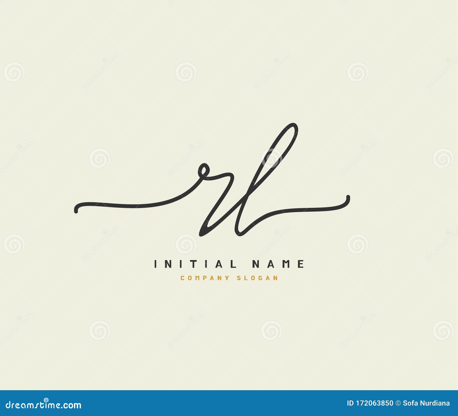 RL Beauty Vector Initial Logo, Handwriting Logo of Initial Signature ...