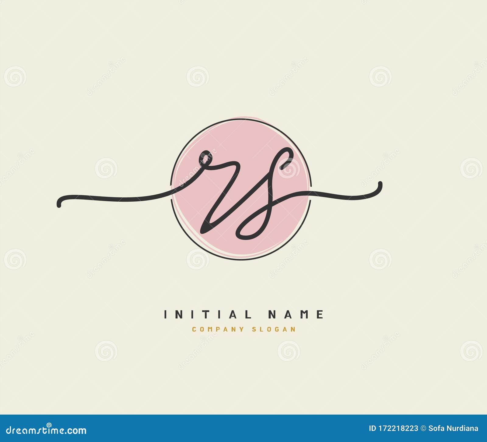 RS Beauty Vector Initial Logo, Handwriting Logo of Initial Signature ...