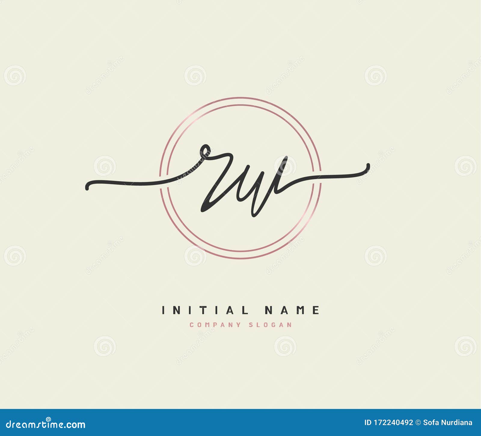 RW Beauty Vector Initial Logo, Handwriting Logo of Initial Signature ...