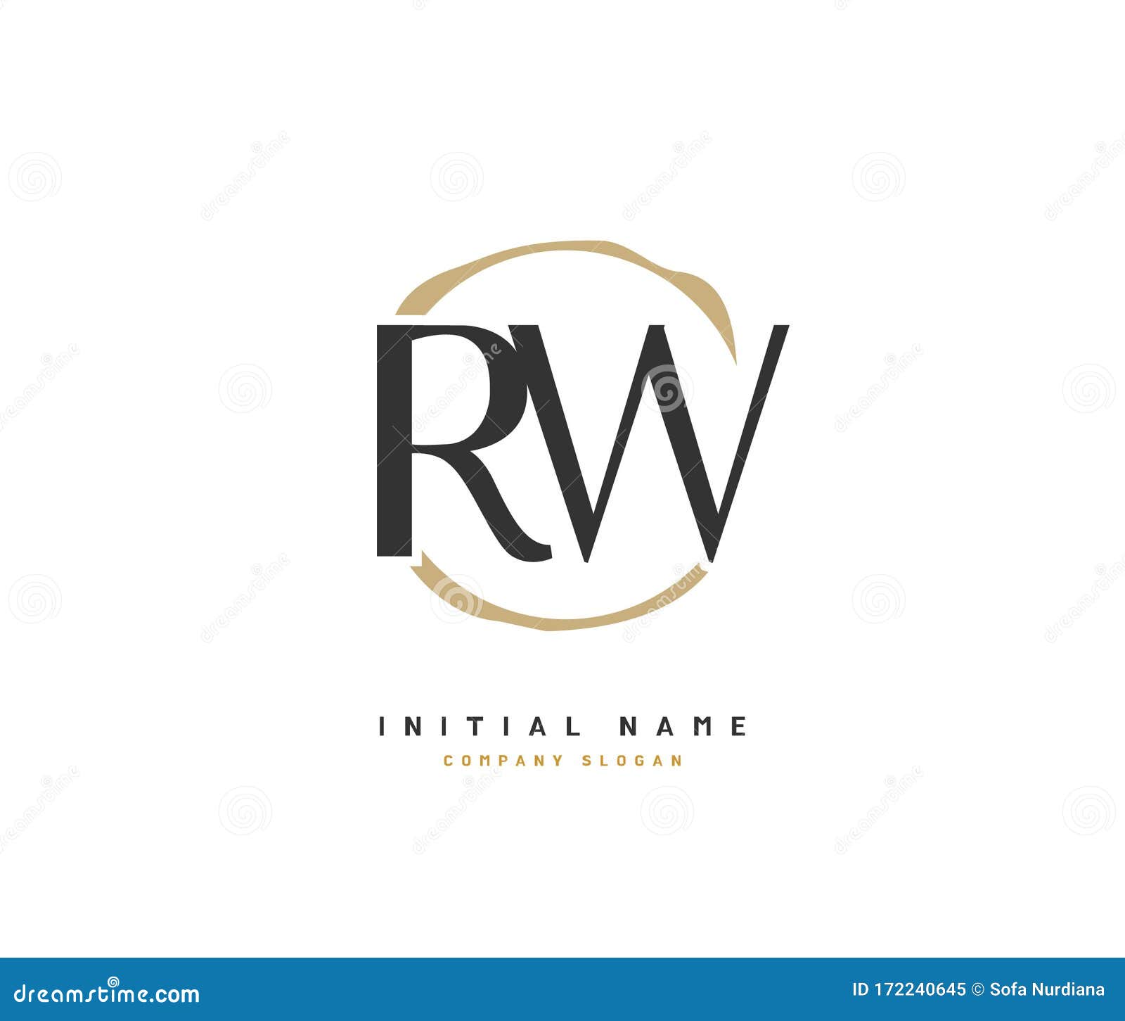 RW Beauty Vector Initial Logo, Handwriting Logo of Initial Signature ...