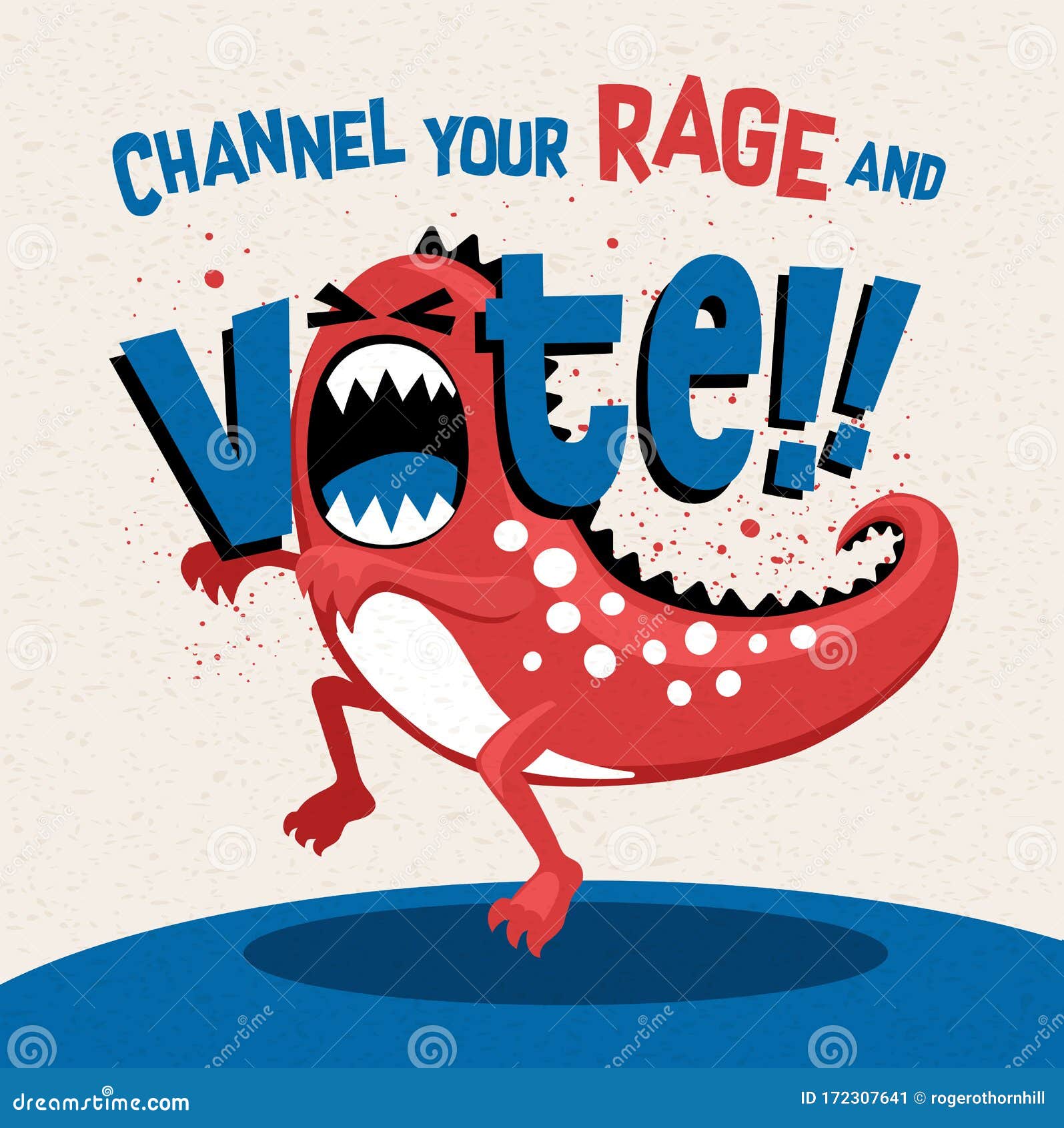 Very Angry Monster in a Fit of Rage, Screaming Channel Your Rage and ...