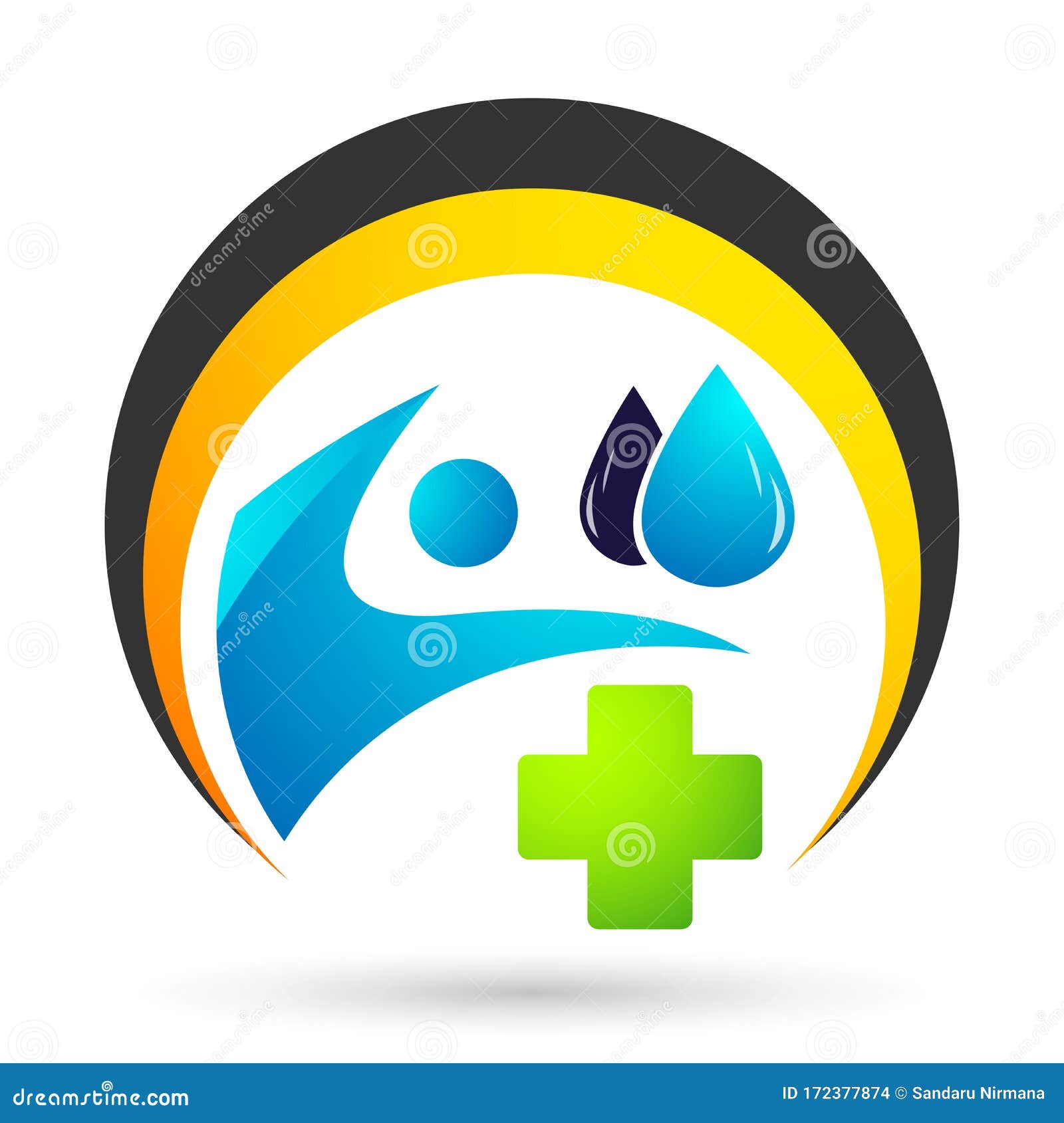 Globe Water Drop Save Logo Concept of Water Drop with World Save Earth ...
