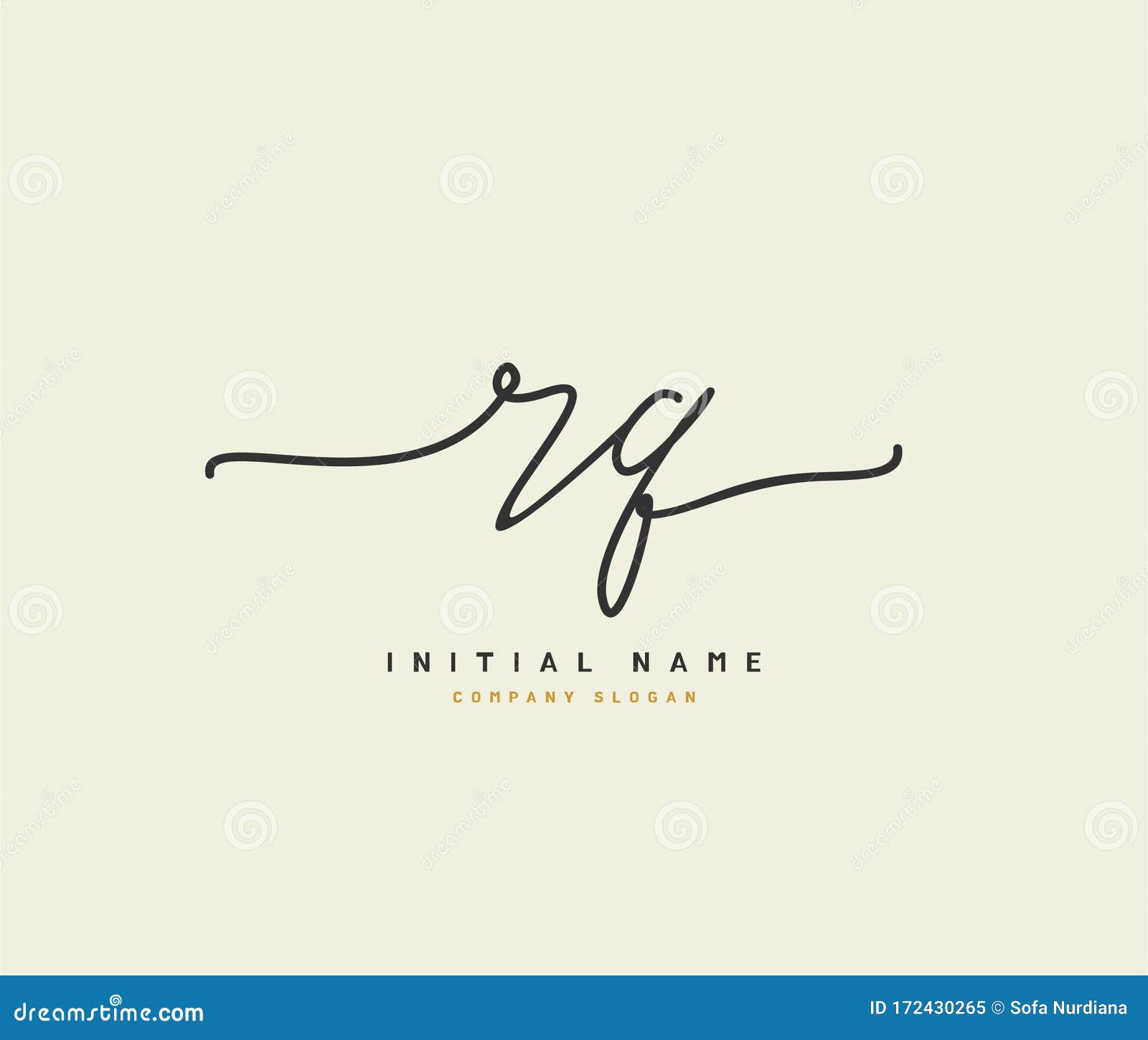 RQ Beauty Vector Initial Logo, Handwriting Logo of Initial Signature ...
