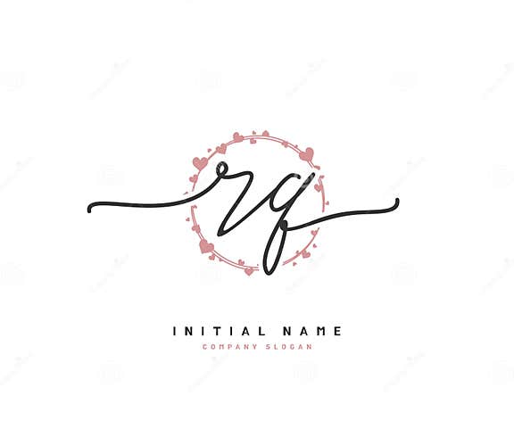 RQ Beauty Vector Initial Logo, Handwriting Logo of Initial Signature ...