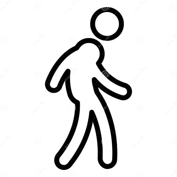 Basic Man Walking, Pedestrian Isolated Vector Icon Which Can Easily ...