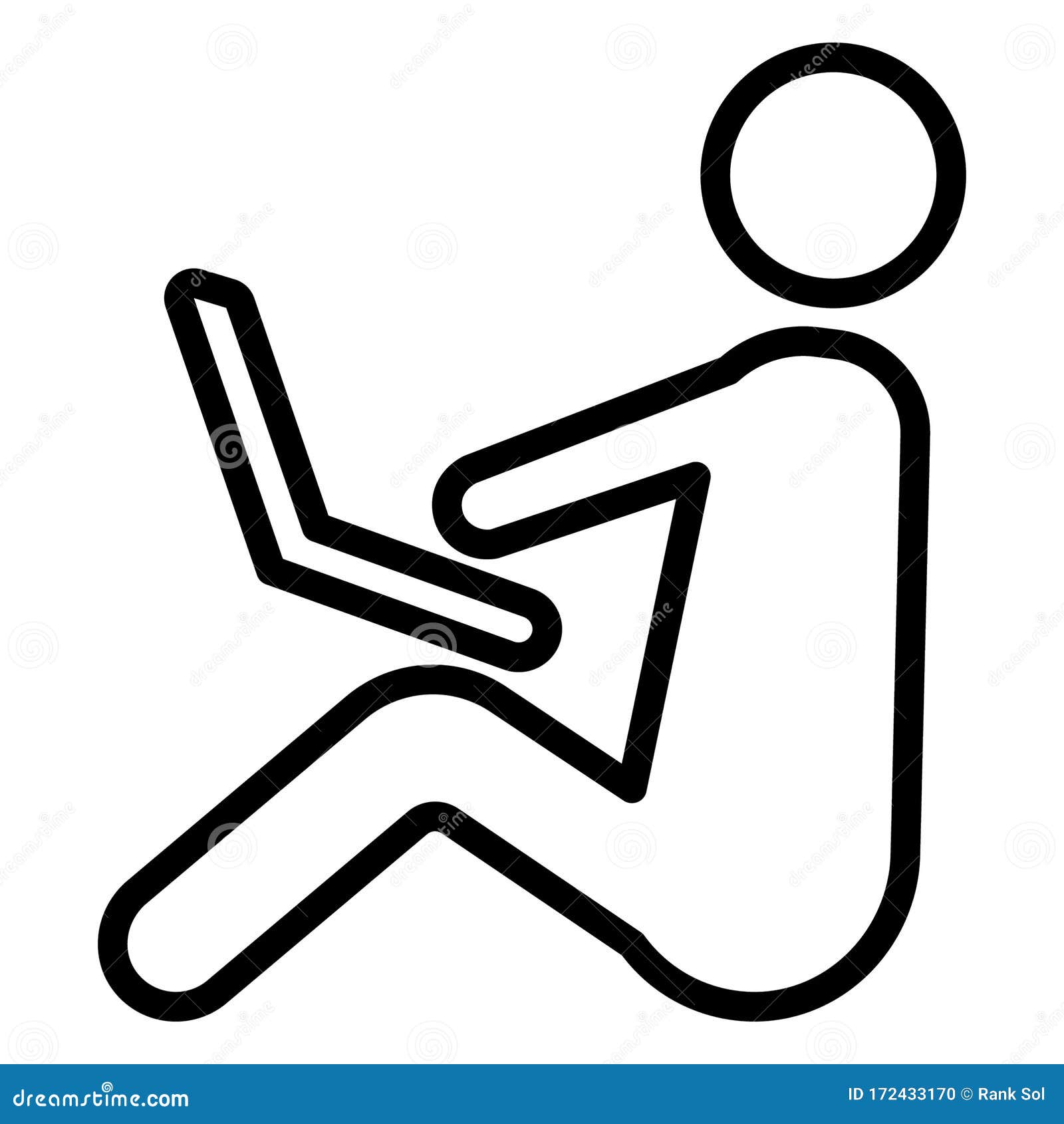 Internet Surfer, Internet User Isolated Vector Icon Which Can Easily ...