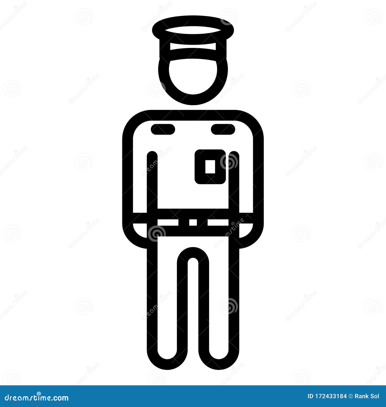 Basic Constable, Officer Isolated Vector Icon Which Can Easily Modify ...