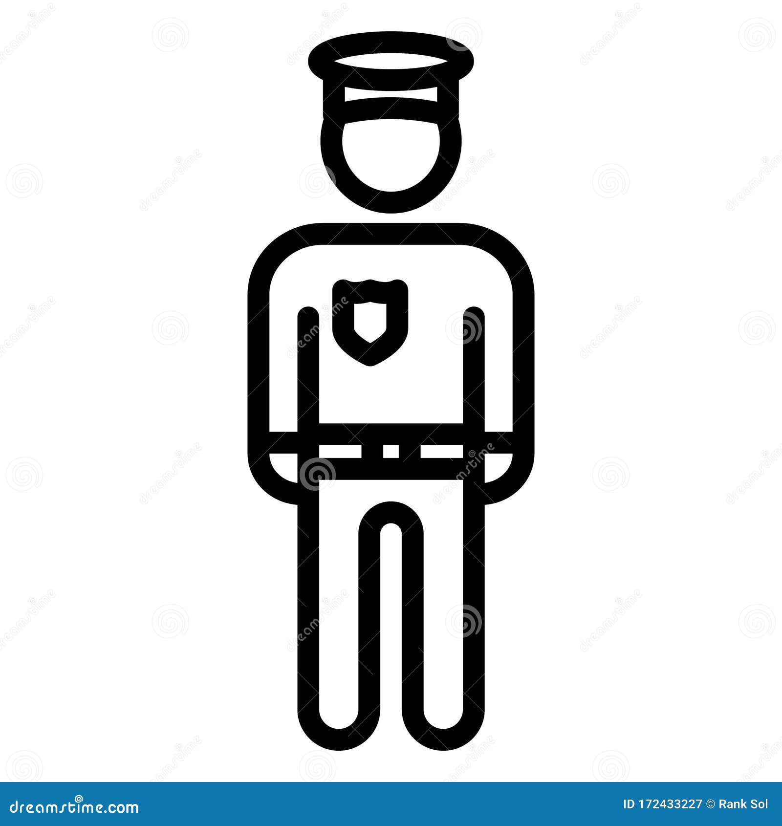 Basic RGB Army Officer, Avatar Isolated Vector Icon Which Can Easily ...