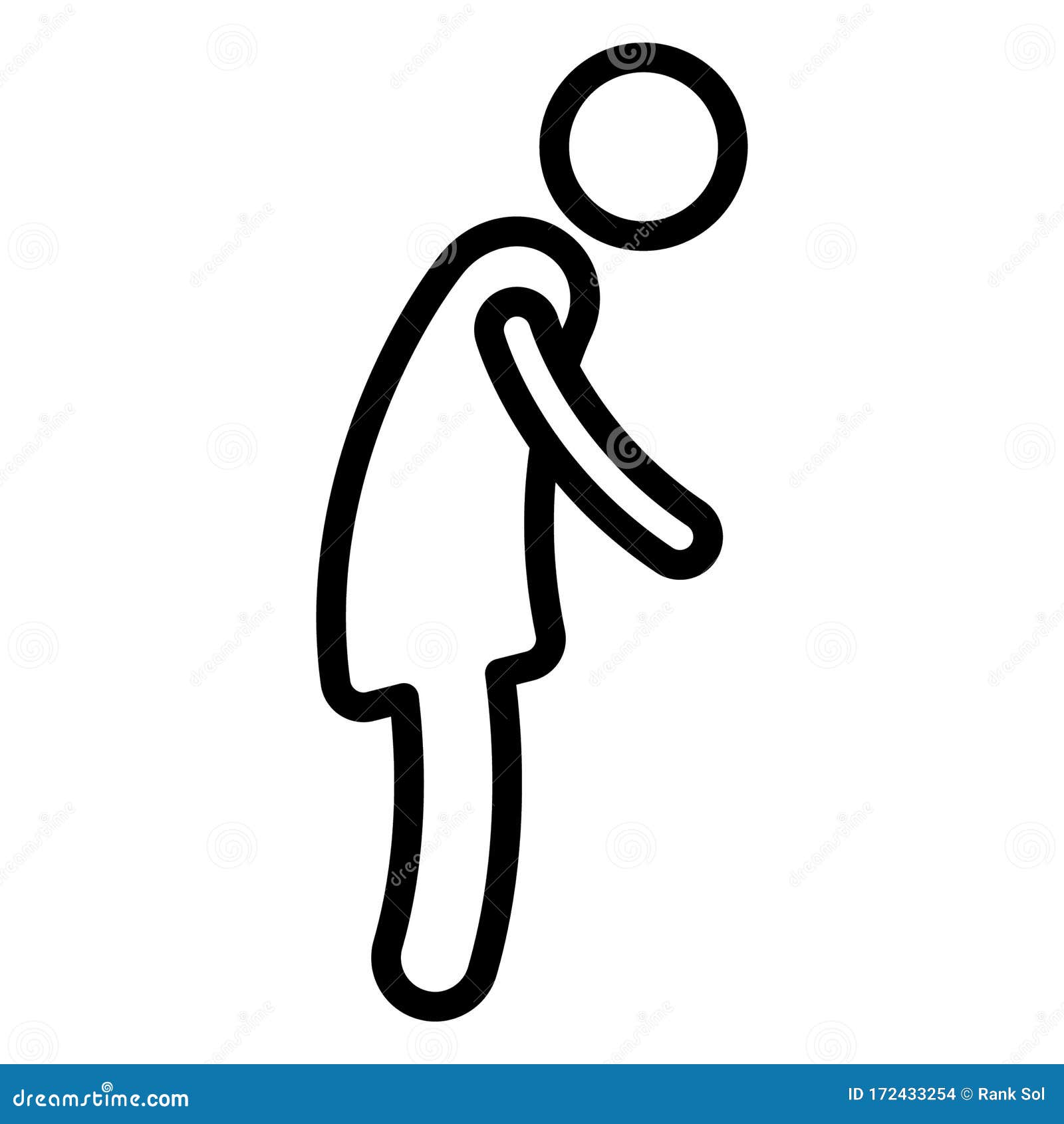 Basic RGB Bowing, Man Isolated Vector Icon Which Can Easily Modify or ...