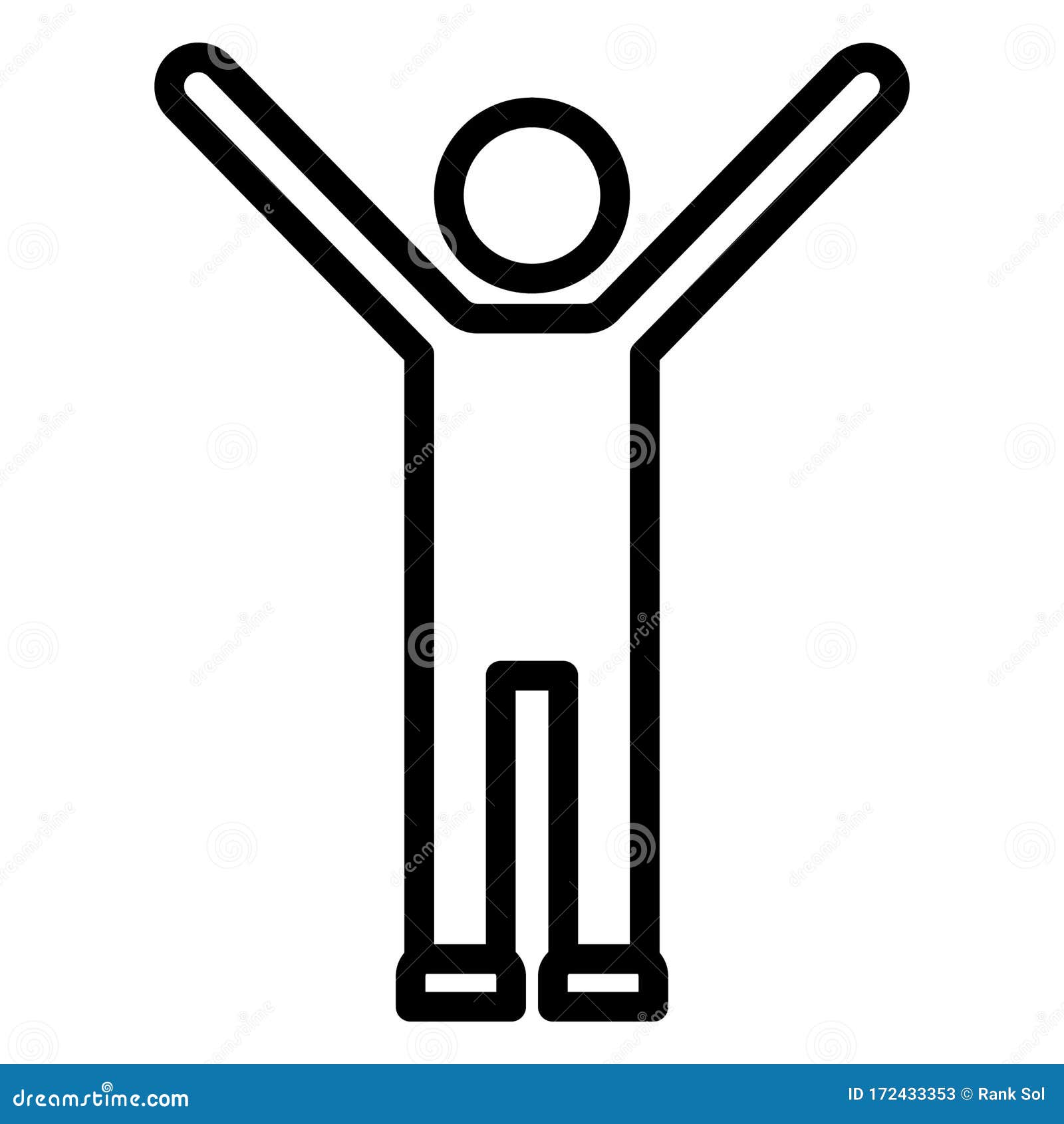 Basic RGB Handsup, Happy Person Isolated Vector Icon Which Can Easily ...