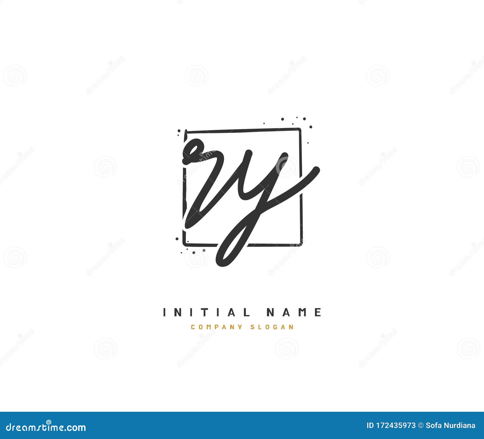 RY Beauty Vector Initial Logo, Handwriting Logo of Initial Signature ...