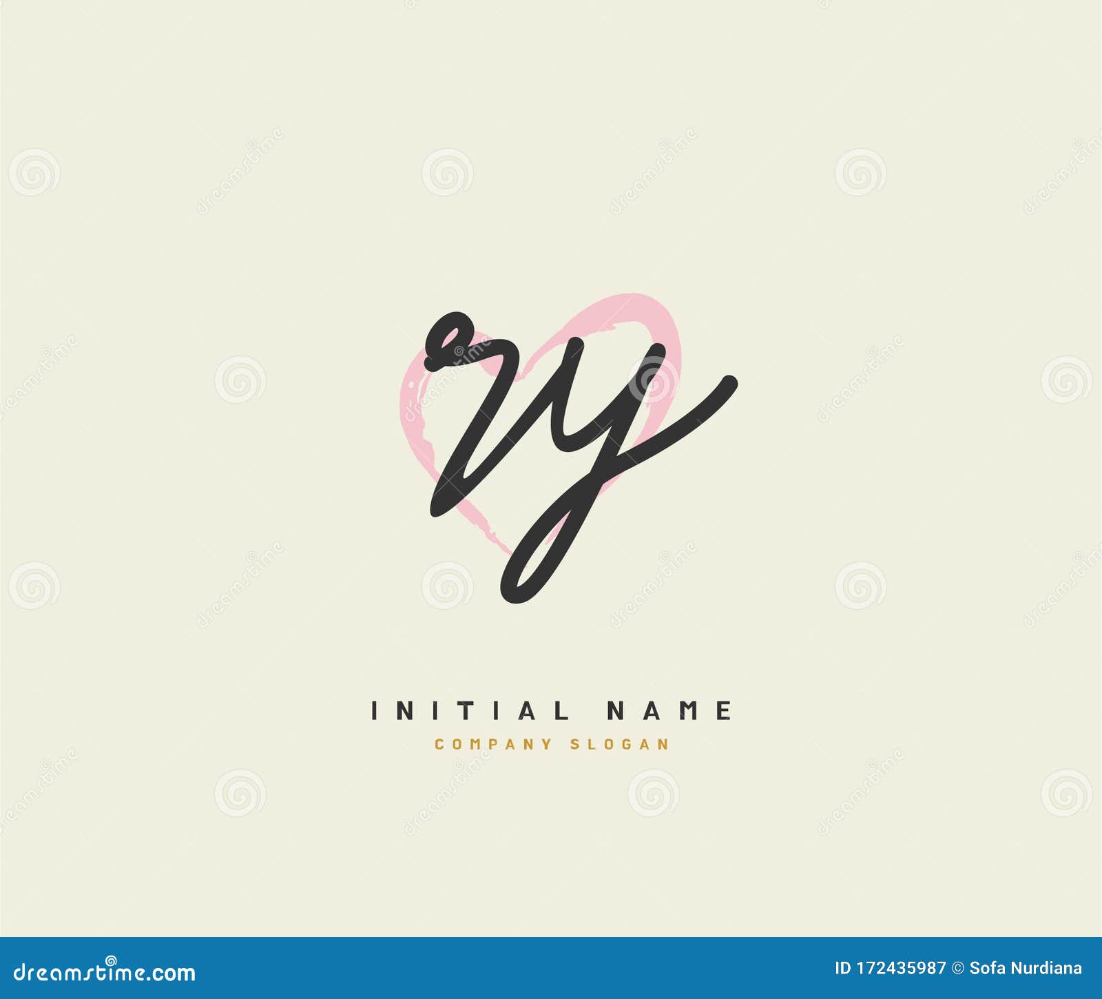 RY Beauty Vector Initial Logo, Handwriting Logo of Initial Signature ...