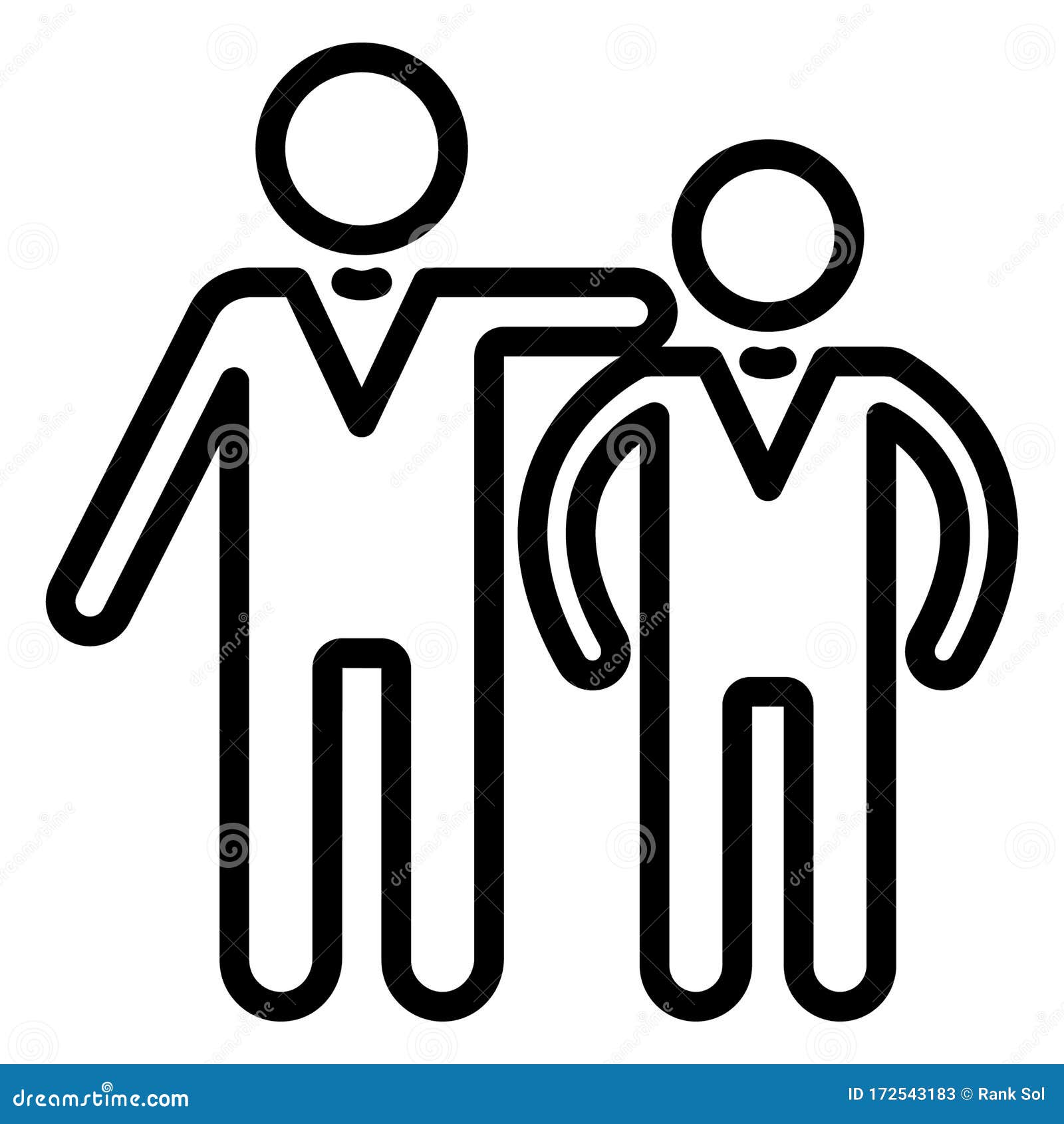 Basic RGB Boys, Brothers, Isolated Vector Icon Which Can Easily Modify ...