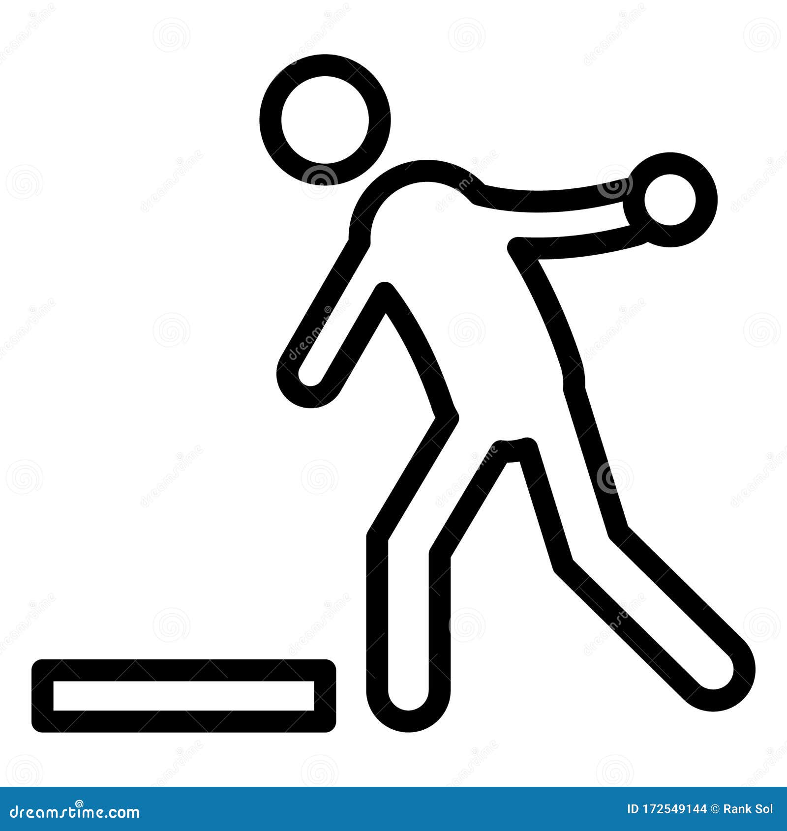 Basic RGB Bowling Game, Bowling Player Isolated Vector Icon Which Can ...