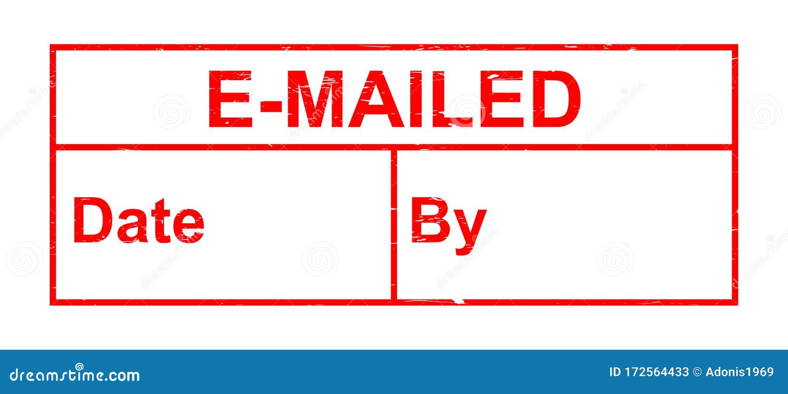 E-mailed stamp on white stock illustration. Illustration of icon ...