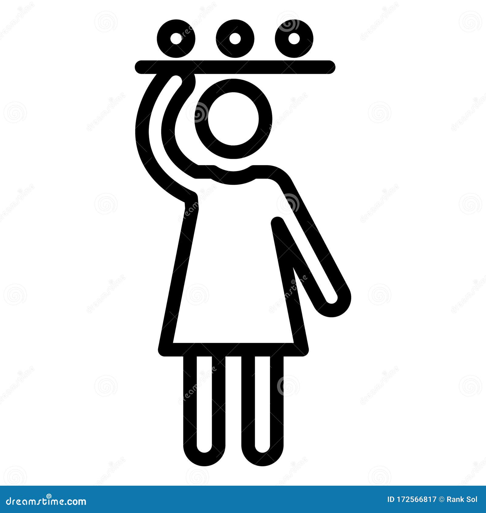 Basic RGB Hawker, Saleswoman Isolated Vector Icon Which Can Easily ...