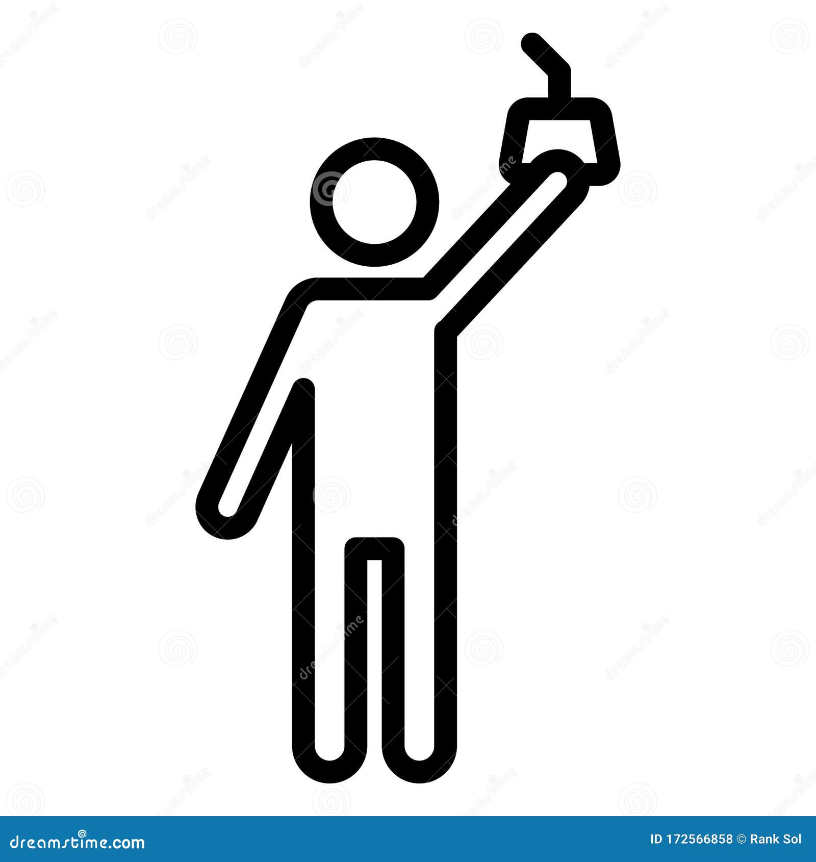 Basic RGB Bus Passenger, Man Standing Isolated Vector Icon Which Can ...