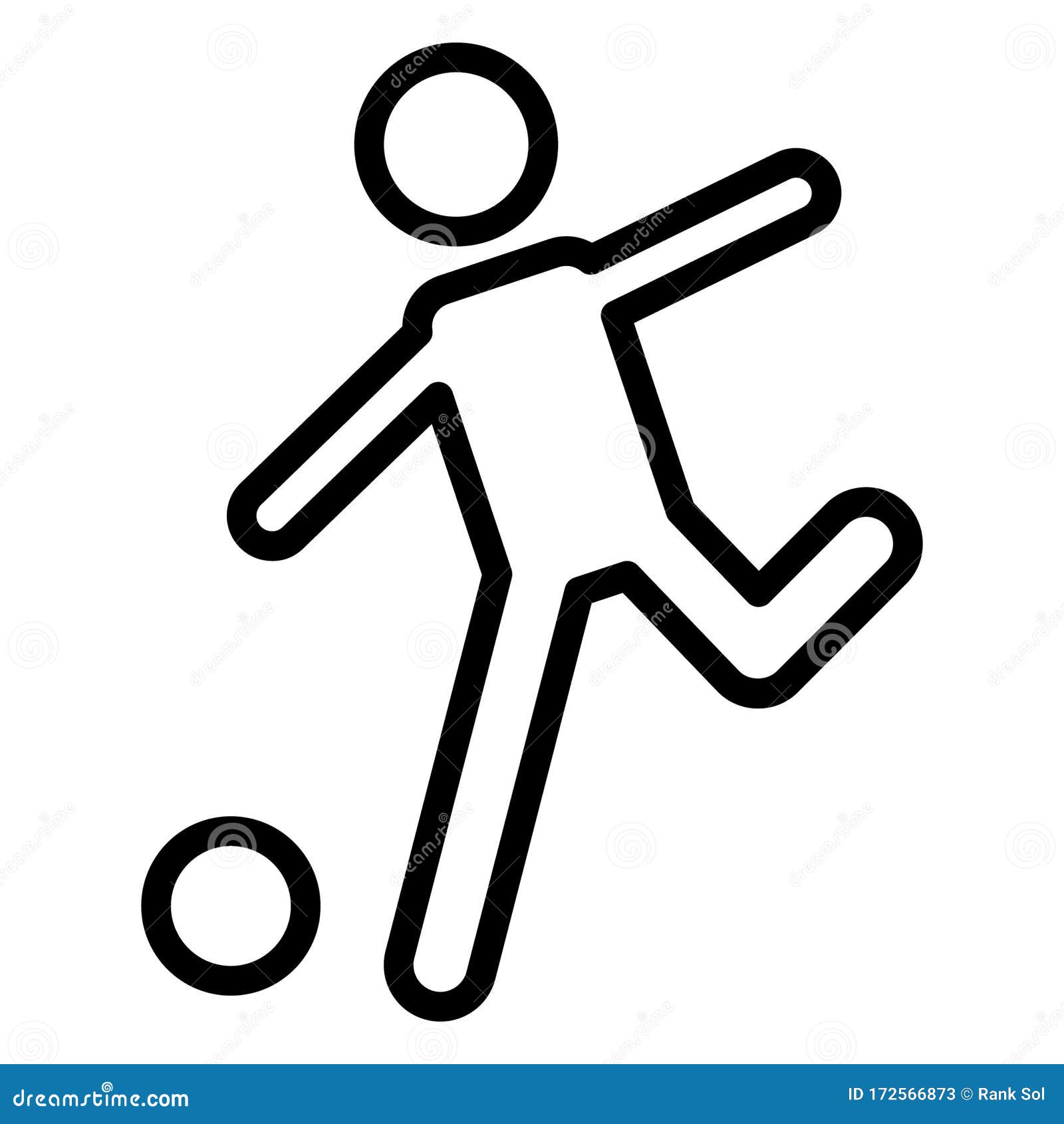 Basic RGB Football Player, Player, Isolated Vector Icon Which Can ...