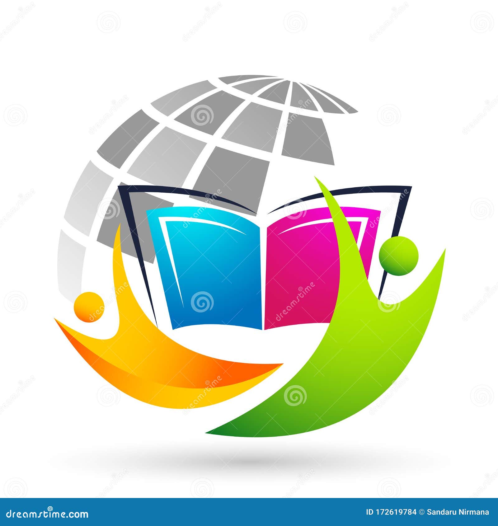 Globe World Education Book Increasing Group of People Progress ...