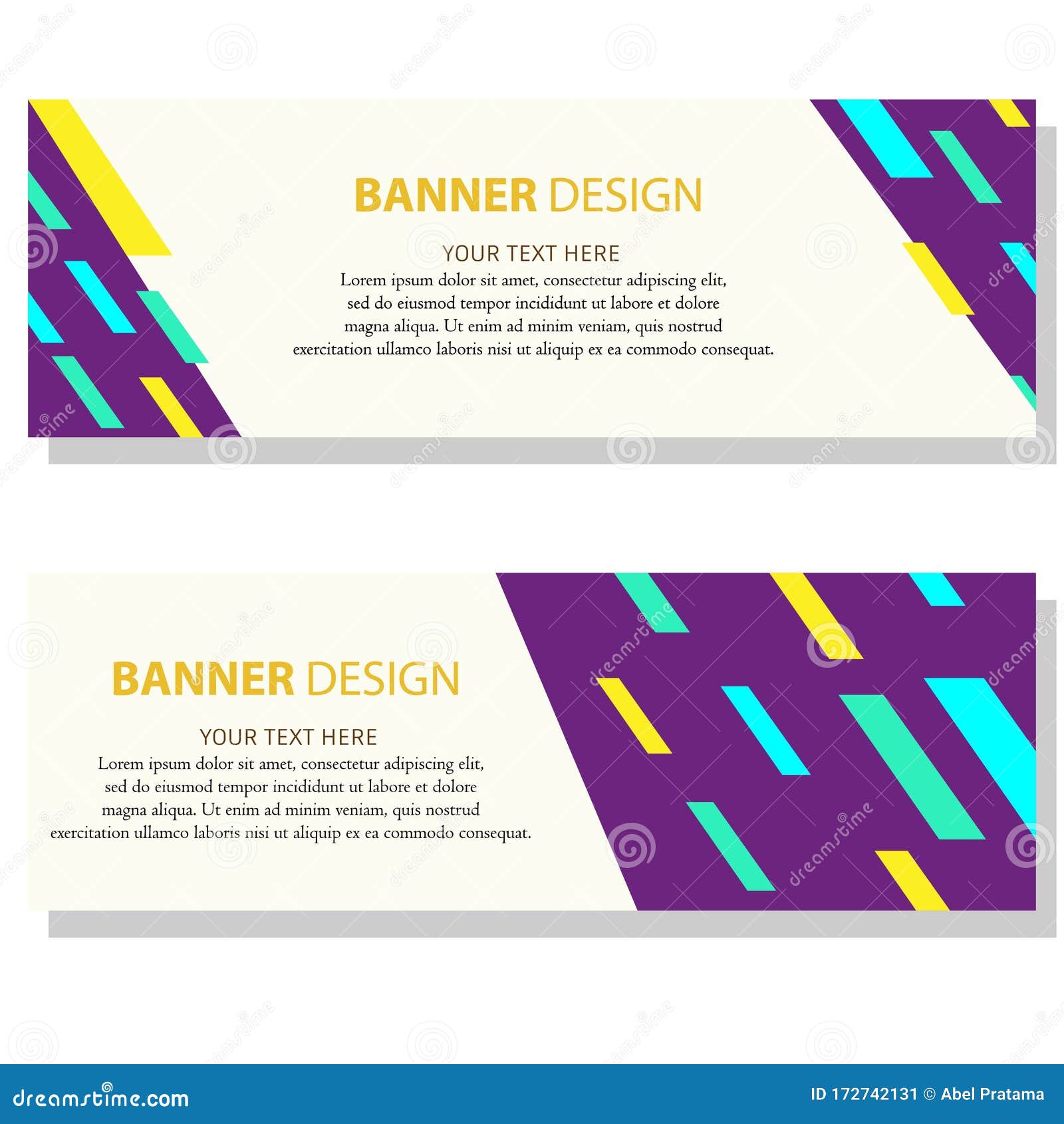 Modern Banner Template Design. Stock Vector - Illustration of basic ...