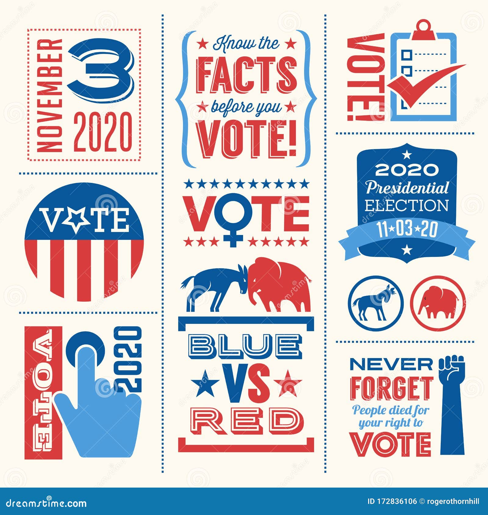 Patriotic Design Elements and Motivational Messages To Encourage Voting ...