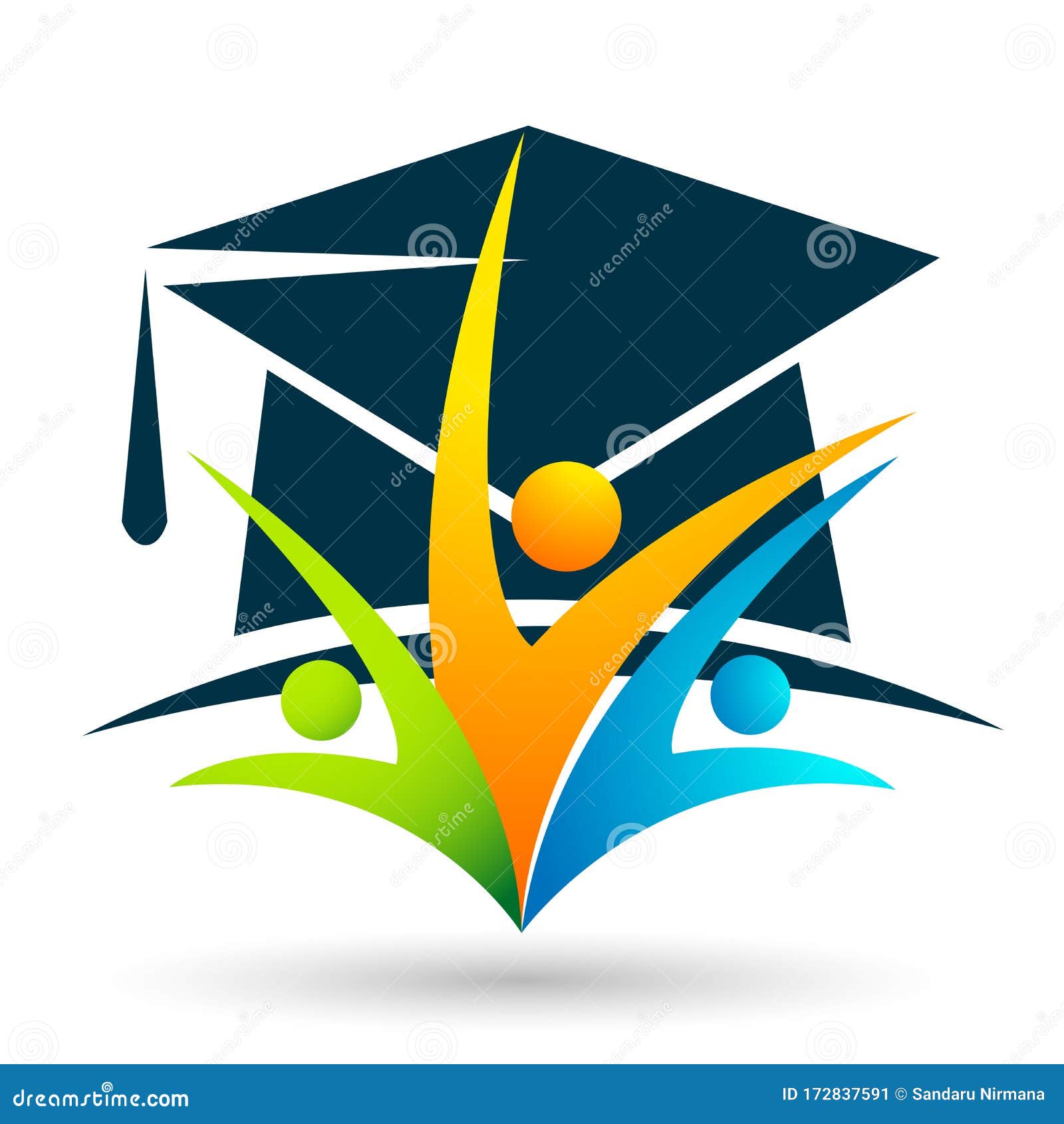 Graduates Couple Academic World Education Students Logo Icon Successful ...