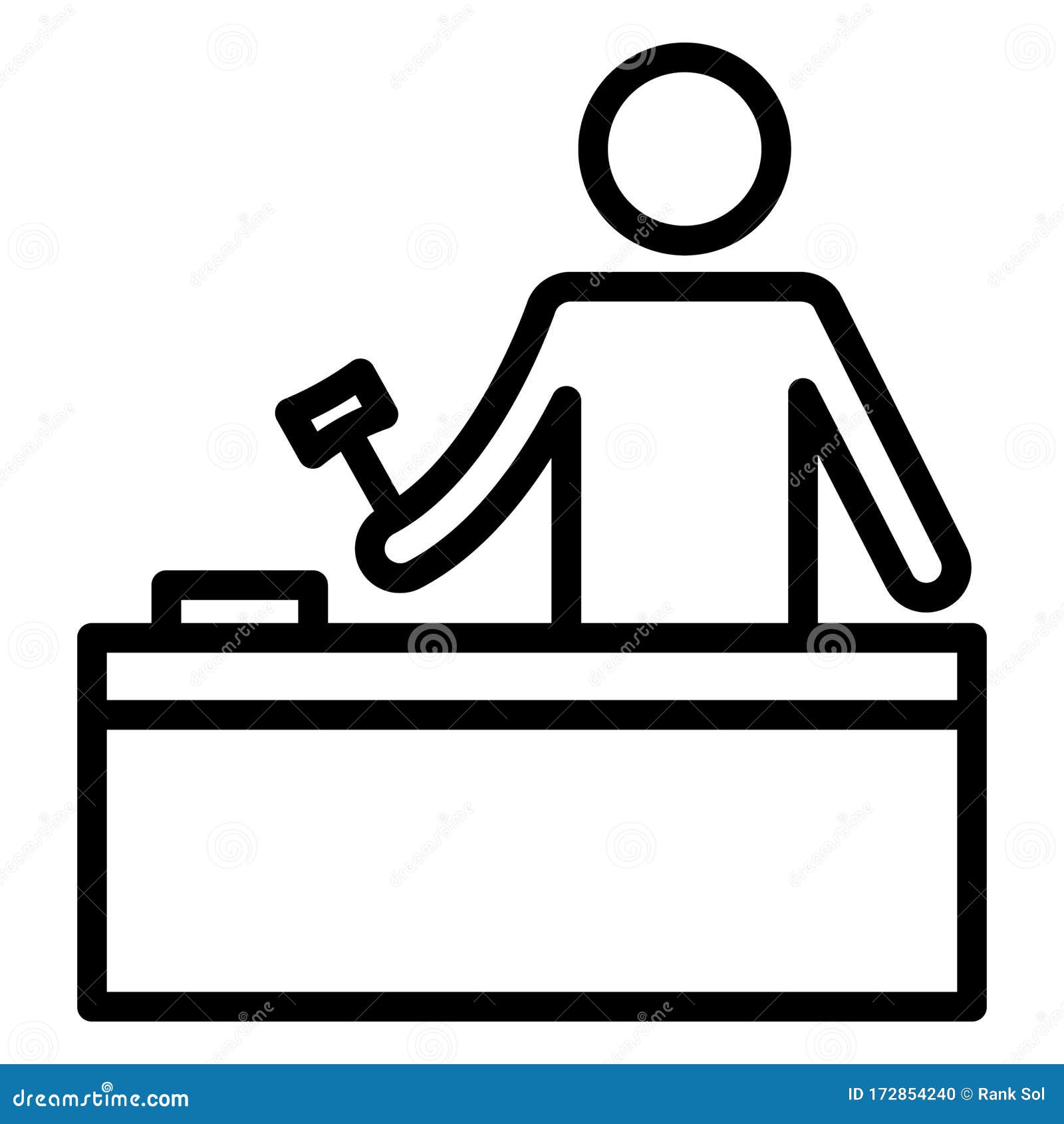 Basic RGB Chief Justice, Court Judge, Isolated Vector Icon Which Can ...