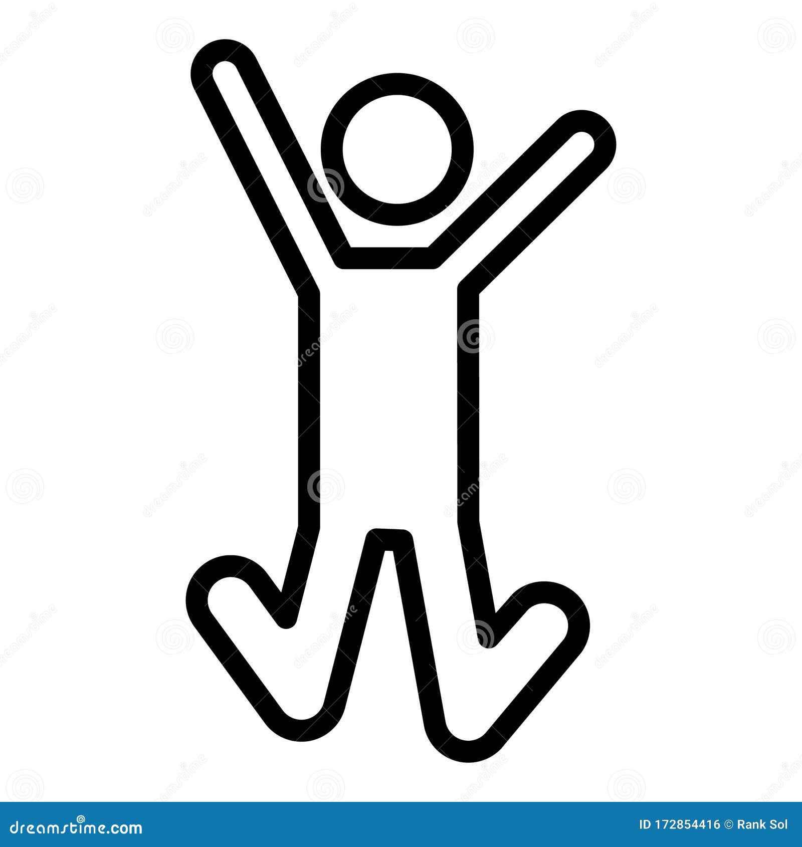 Basic RGB 358 Happy, Jump Isolated Vector Icon Which Can Easily Modify ...