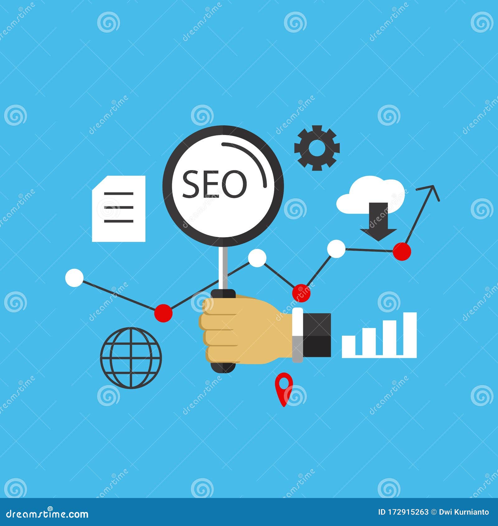 Illustration of SEO Image Search Engine Optimization. Stock Vector ...
