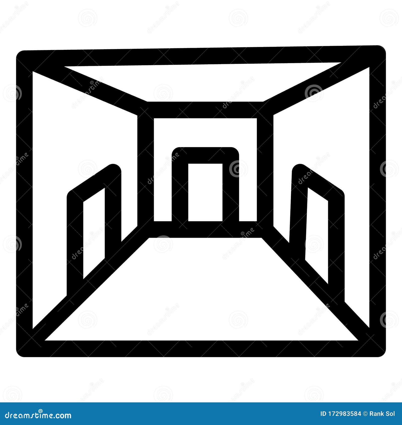 Basic RGB Aisle, Corridor Vector Icon Which Can Easily Modify or Edit ...