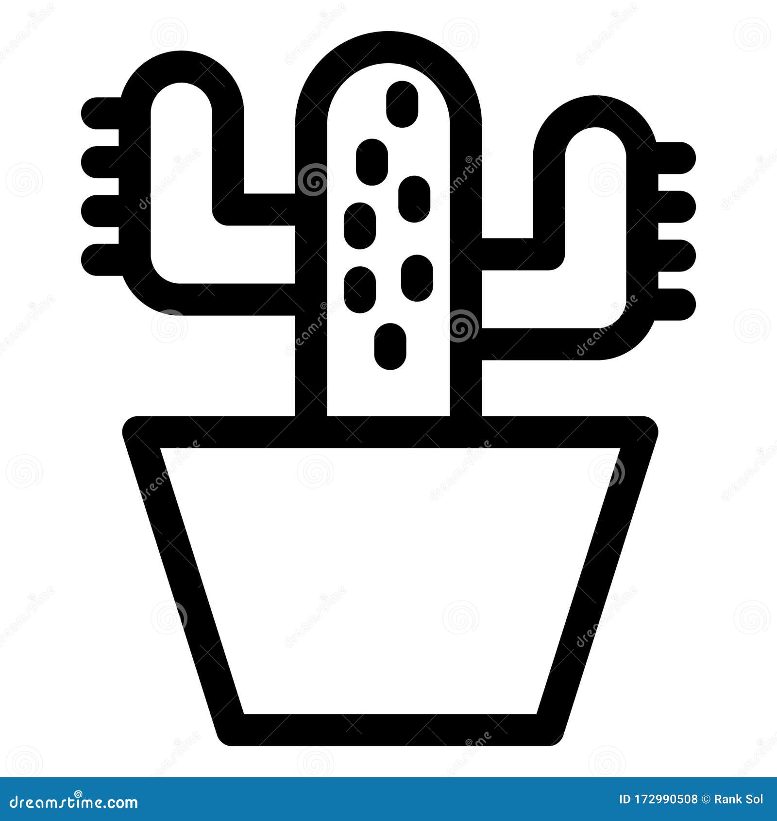 Basic RGB Cacti, Cacto Vector Icon Which Can Easily Modify or Edit ...