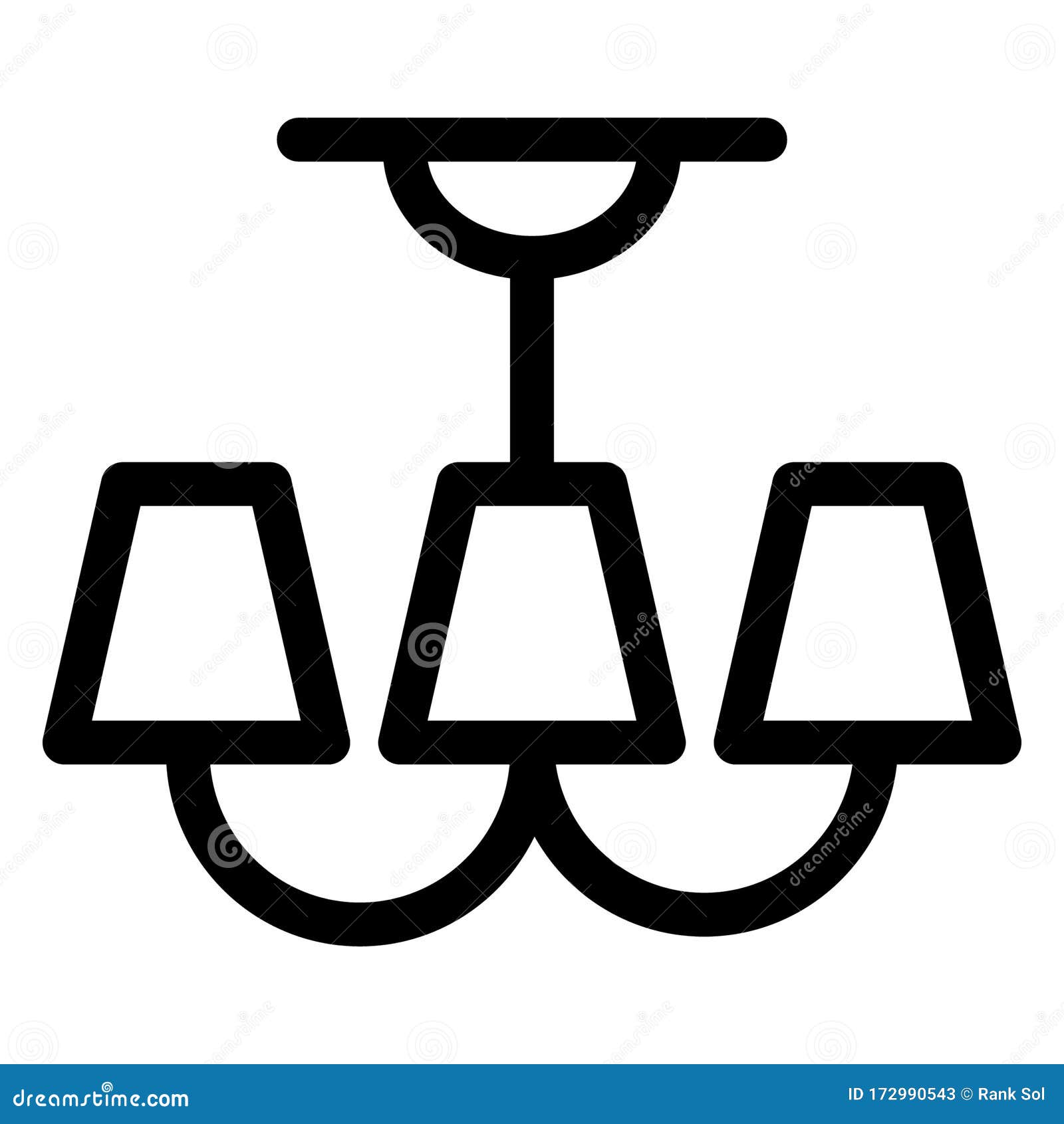 Basic RGB Bulb, Chandelier Vector Icon Which Can Easily Modify or Edit ...