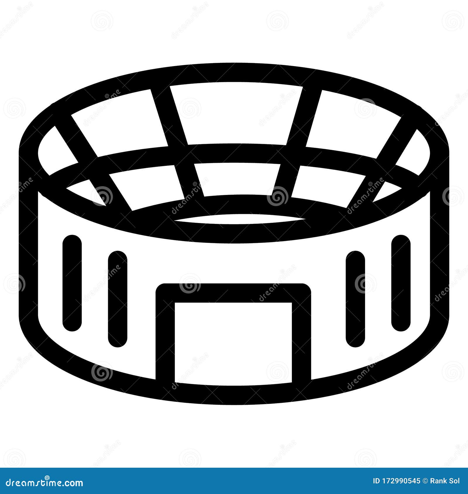 Basic RGB Amphitheater, Arena Vector Icon Which Can Easily Modify or Edit Stock Illustration ...