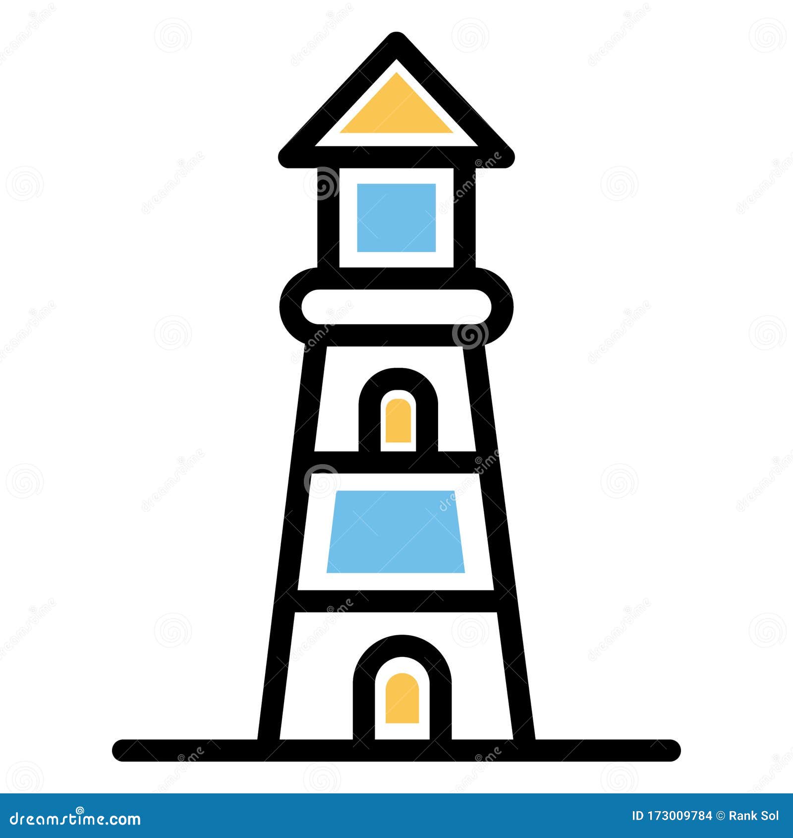 Basic RGB Beacon, Headlight Vector Icon Which Can Easily Modify or Edit ...