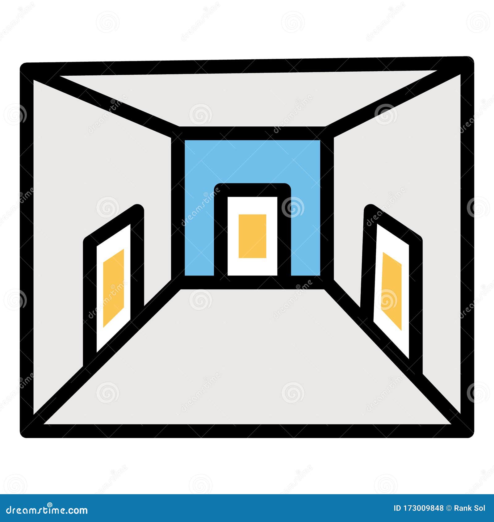 Aisle, Corridor Vector Icon Which Can Easily Modify or Edit Stock ...