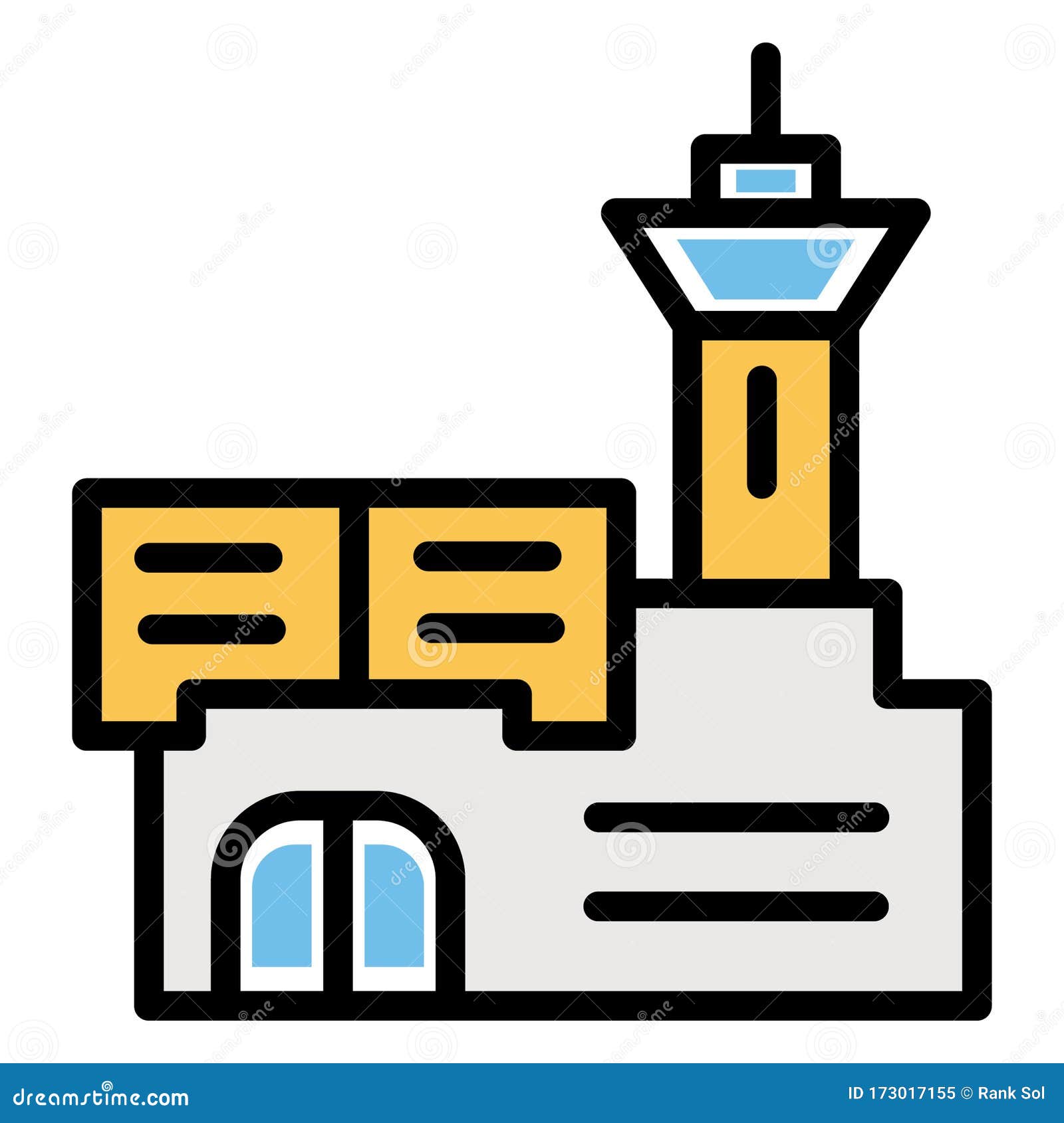 Basic RGB Airfield, Airport Vector Icon Which Can Easily Modify or Edit ...