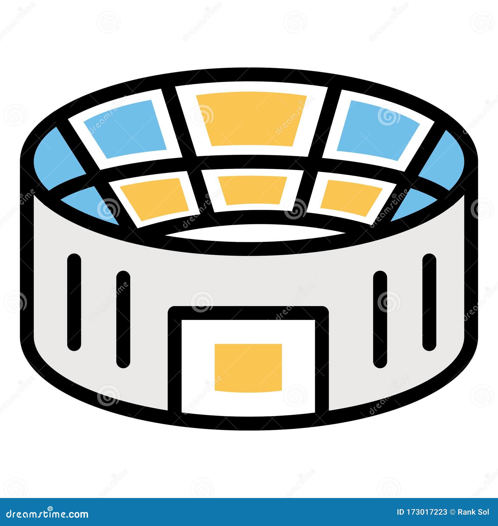 Basic RGB Amphitheater, Arena Vector Icon Which Can Easily Modify or Edit Stock Vector ...