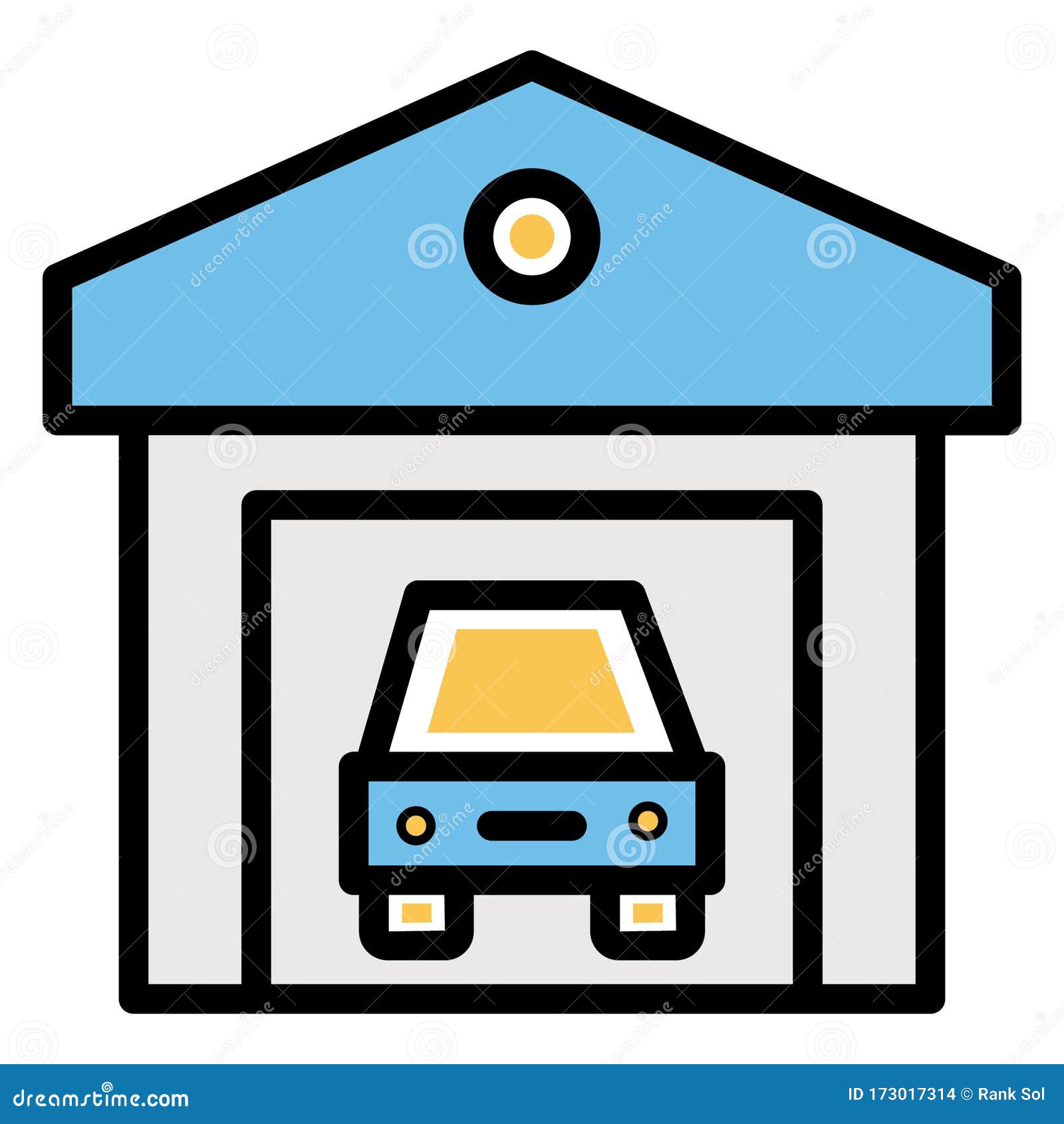 Basic RGB Barn, Garage Vector Icon Which Can Easily Modify or Edit ...