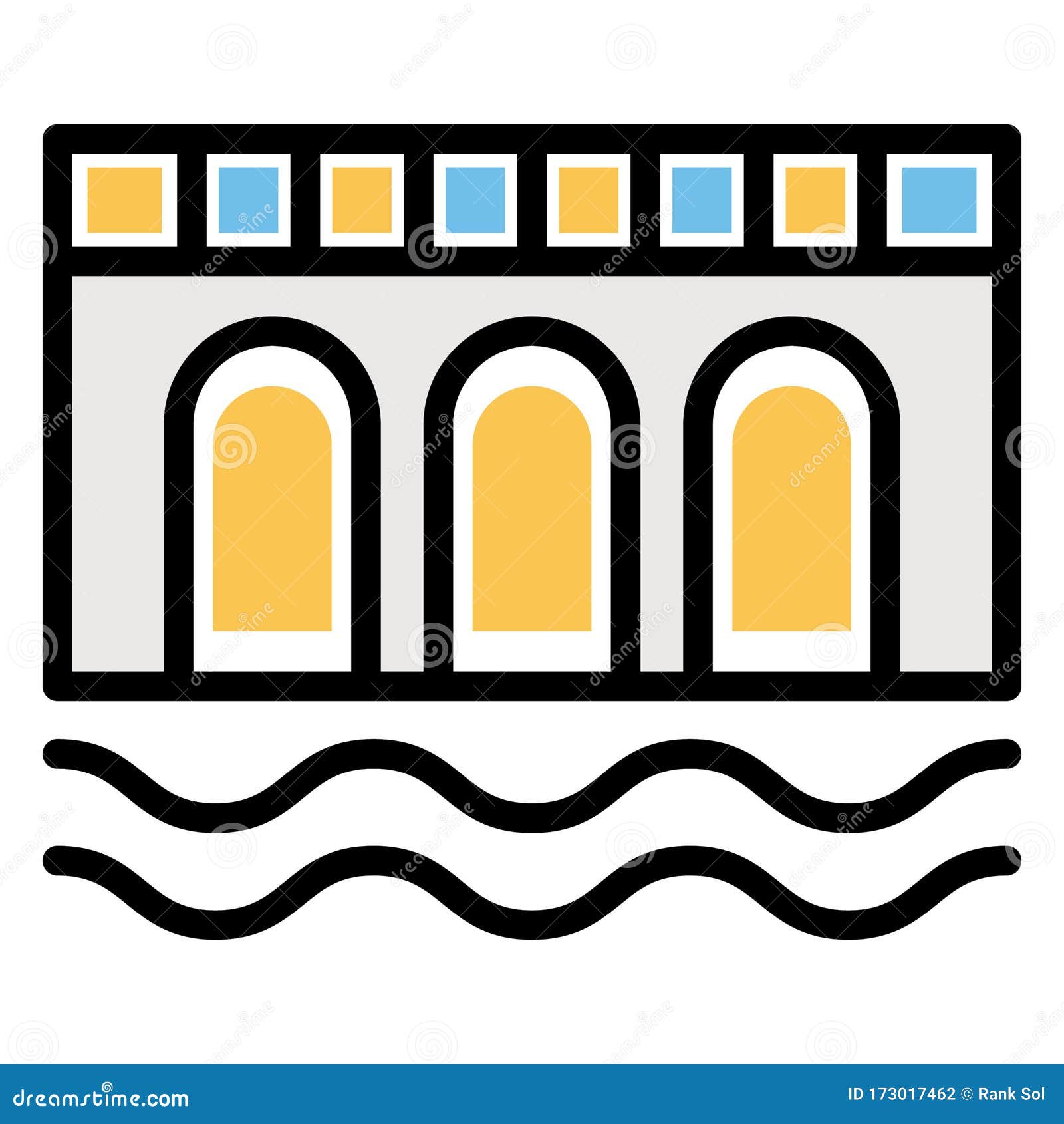 Basic RGB Bridge, Overpass Vector Icon Which Can Easily Modify or Edit ...
