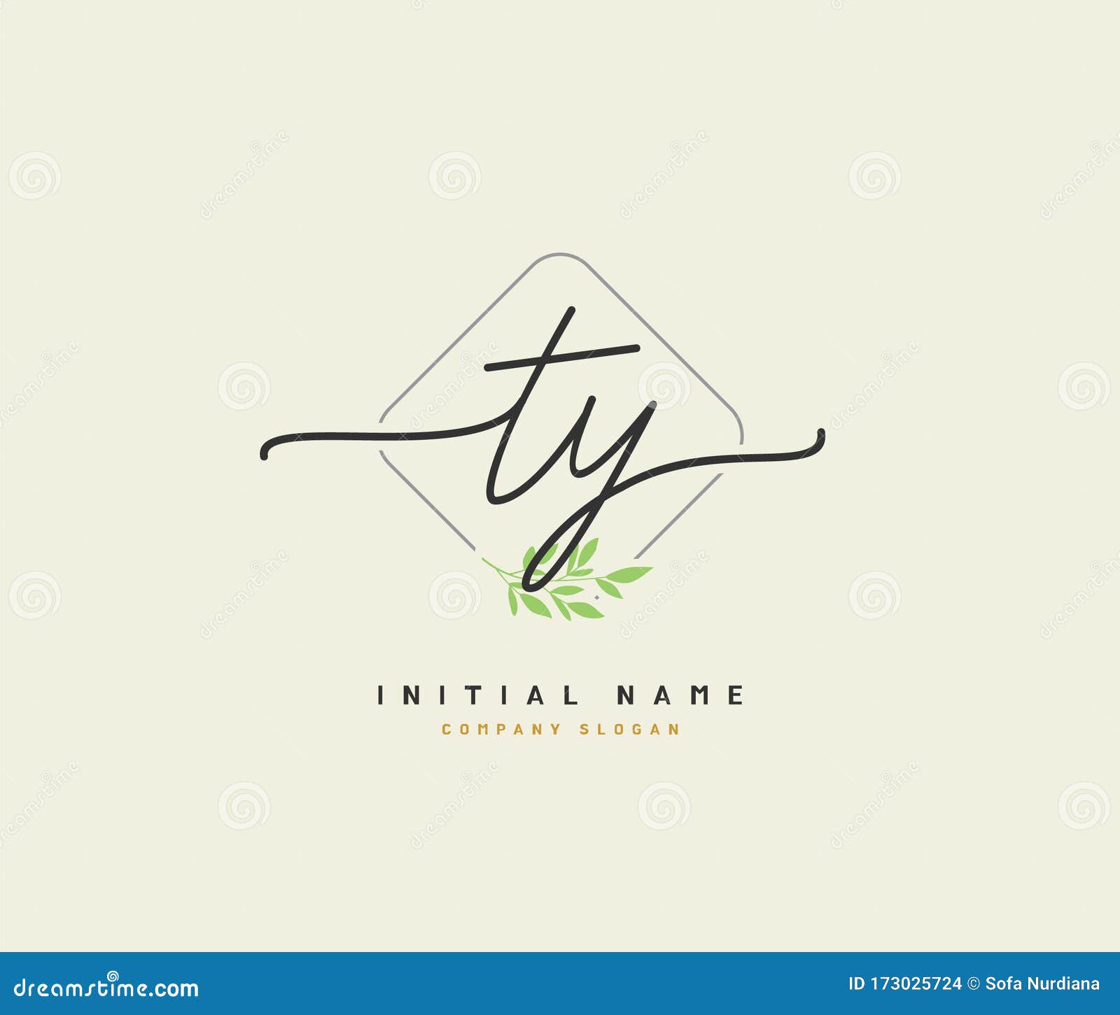 TY Beauty Vector Initial Logo, Handwriting Logo of Initial Signature ...