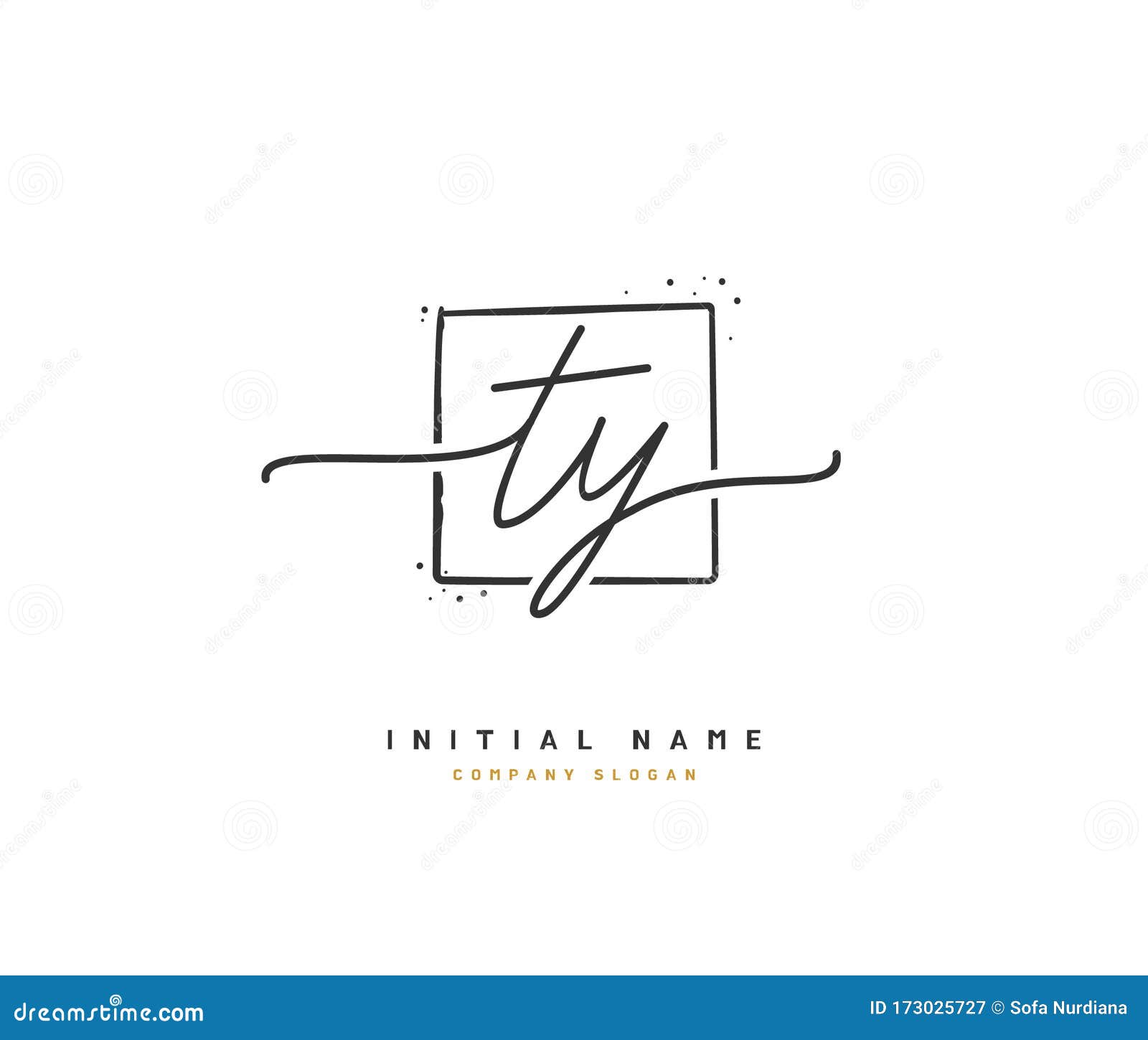 TY Beauty Vector Initial Logo, Handwriting Logo of Initial Signature ...