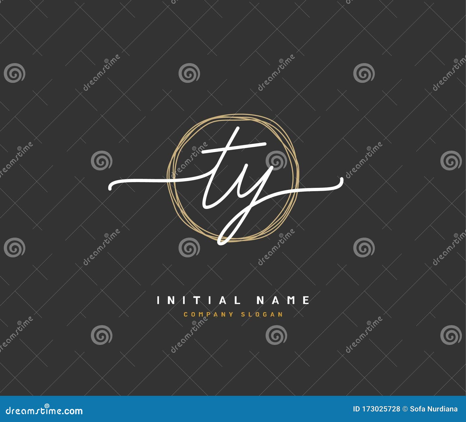 TY Beauty Vector Initial Logo, Handwriting Logo of Initial Signature ...