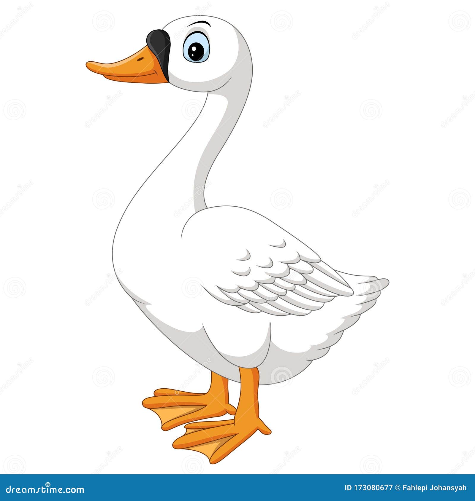 White Domestic Goose Cartoon Royalty-Free Stock Image | CartoonDealer ...
