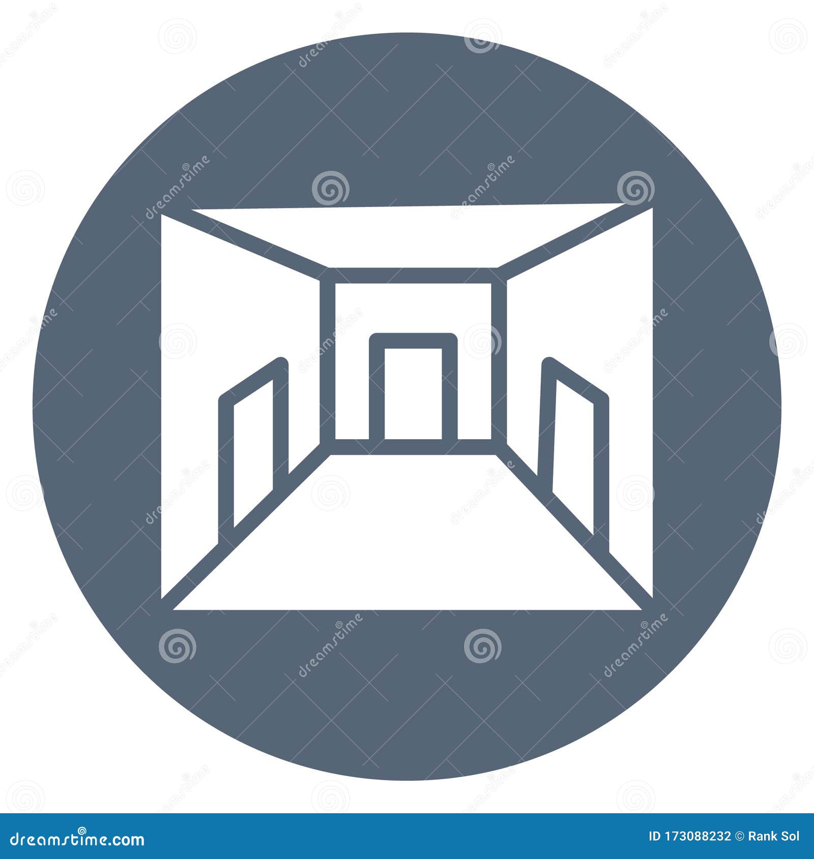 Basic RGB Aisle, Corridor Vector Icon Which Can Easily Modify or Edit ...
