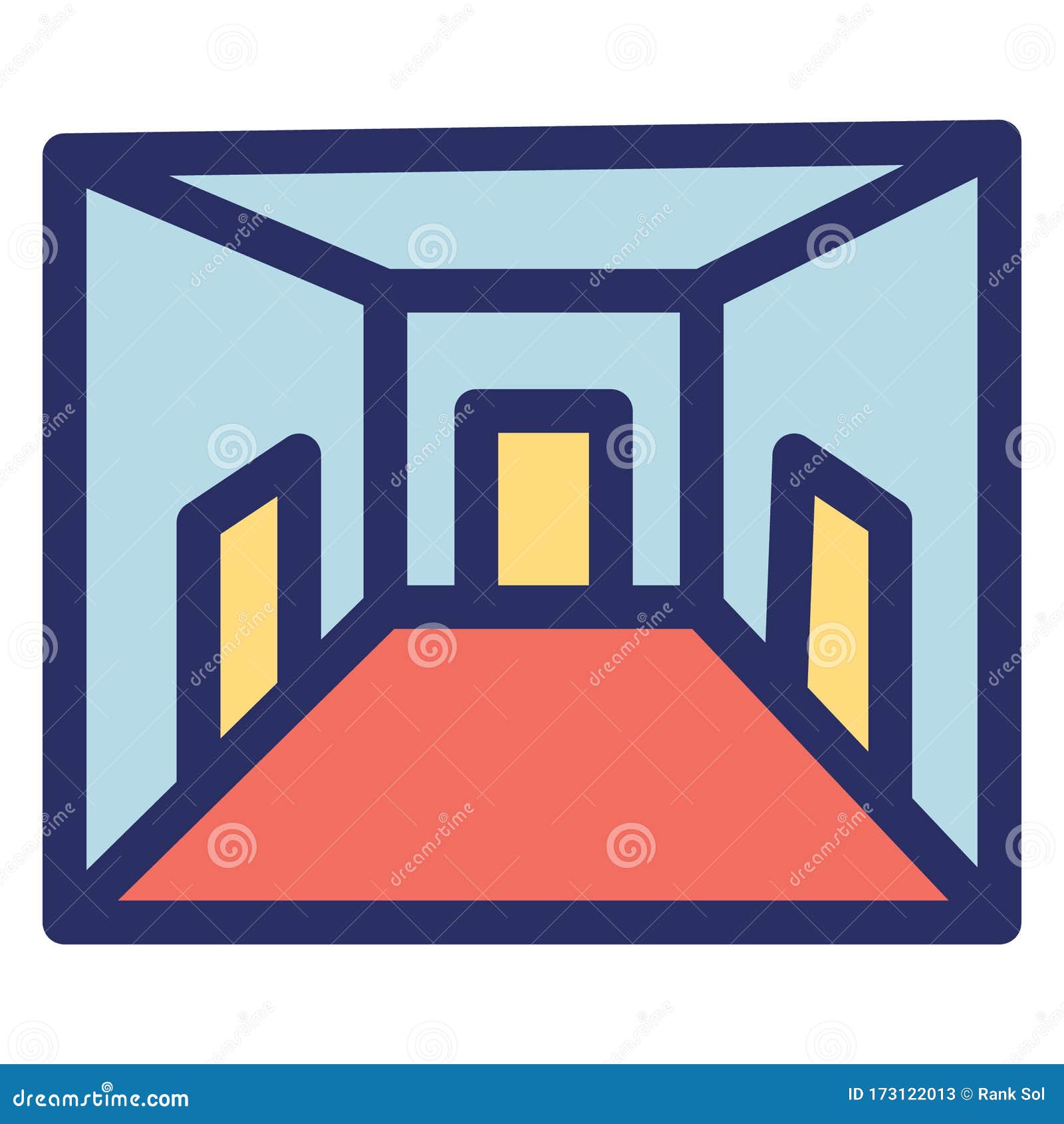 Basic RGB Aisle, Corridor Vector Icon Which Can Easily Modify or Edit ...