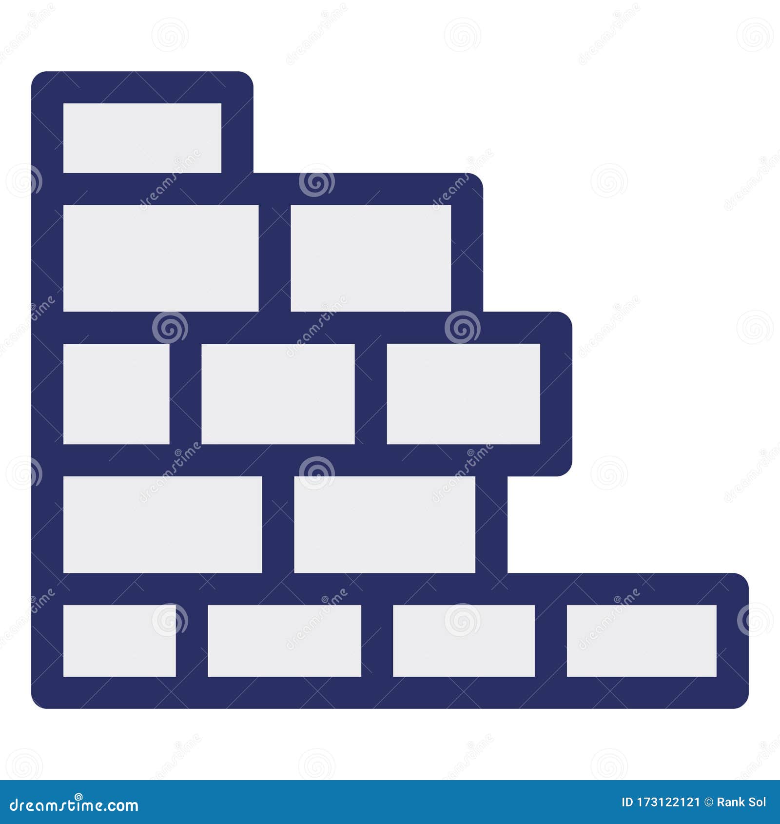 Basic RGB Bricks, Wall Vector Icon Which Can Easily Modify or Edit ...