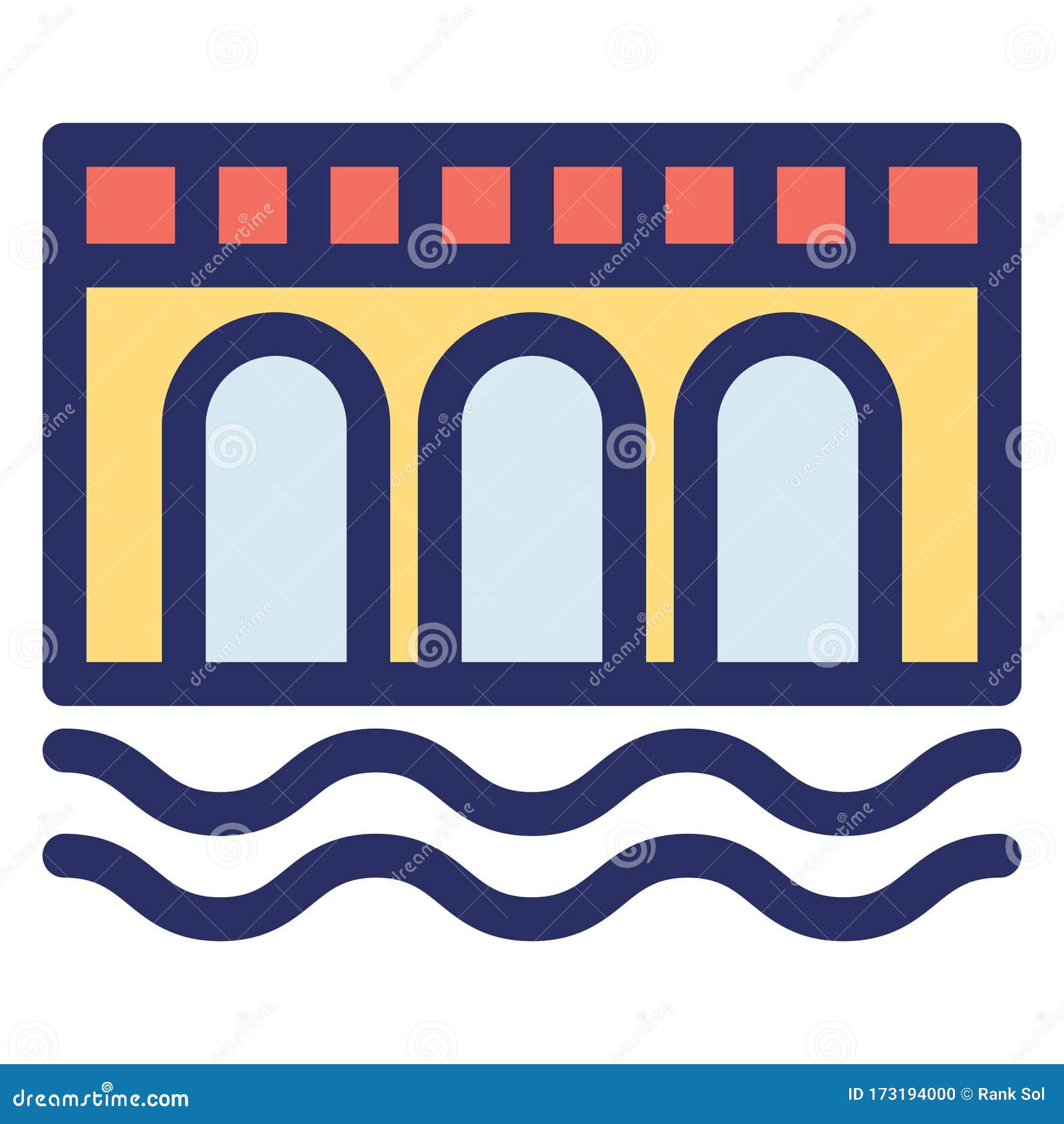 Basic RGB Bridge, Overpass Vector Icon Which Can Easily Modify or Edit ...