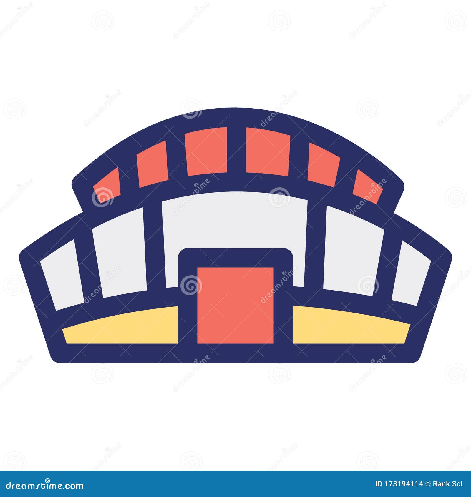 Basic RGB Amphitheater, Arena Vector Icon Which Can Easily Modify or ...
