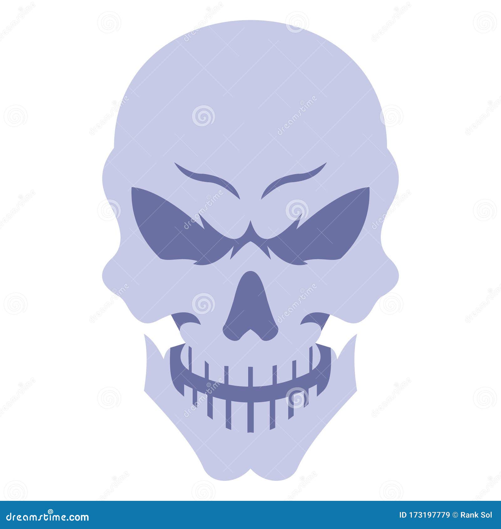 Basic RG Human Head Skull, Anatomy Vector Illustration Icon Which Can ...